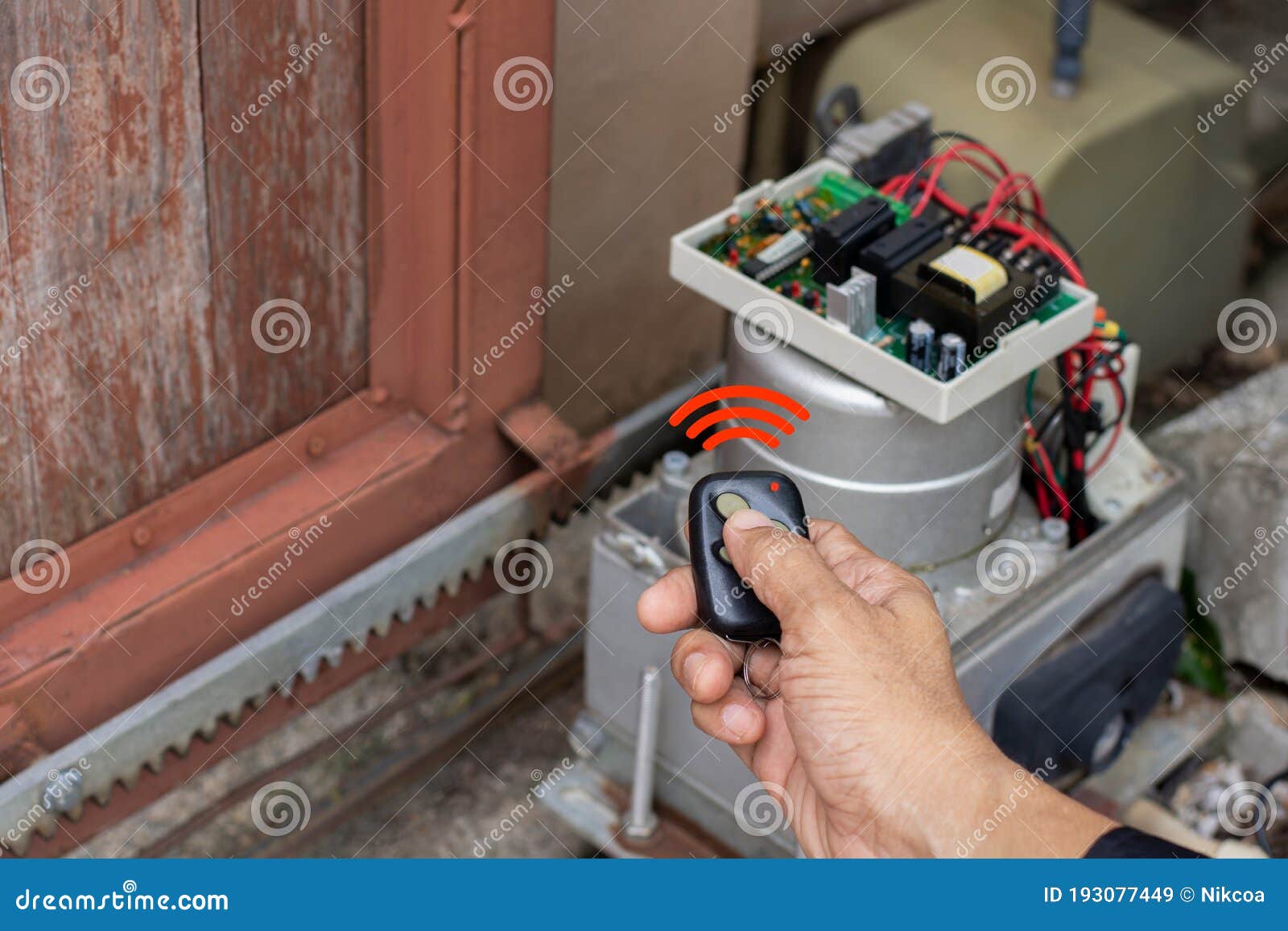 Technician Man Hand Holding The Remote Control, Testing And Checking ...