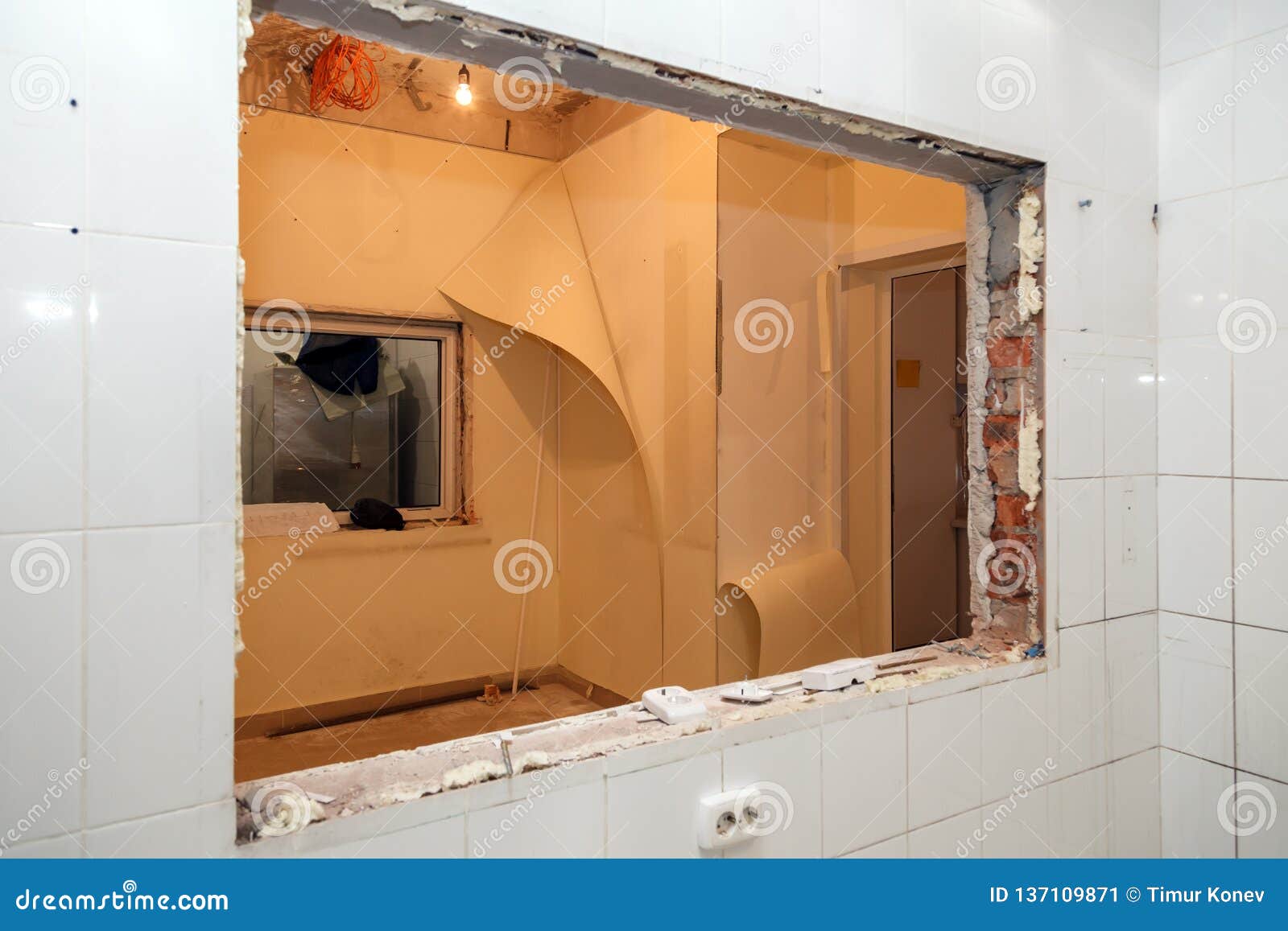 Repair and Replacement Windows in Office Building, Destroyed Window ...