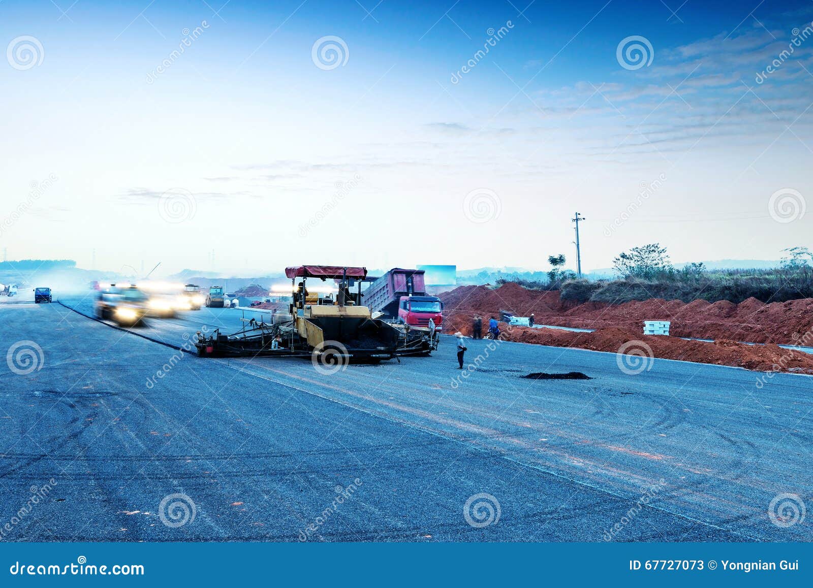 Repair the Road Construction Site Stock Image - Image of legs, repair ...