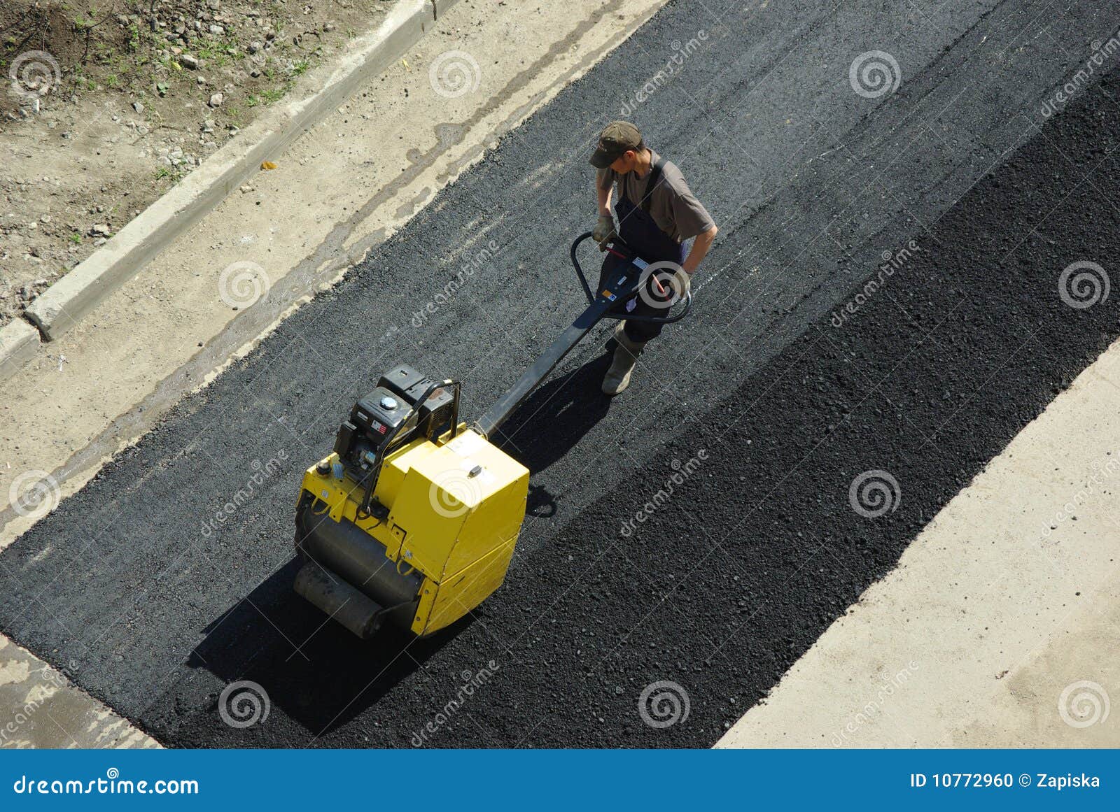 Repair of road covering stock photo. Image of flattened - 10772960