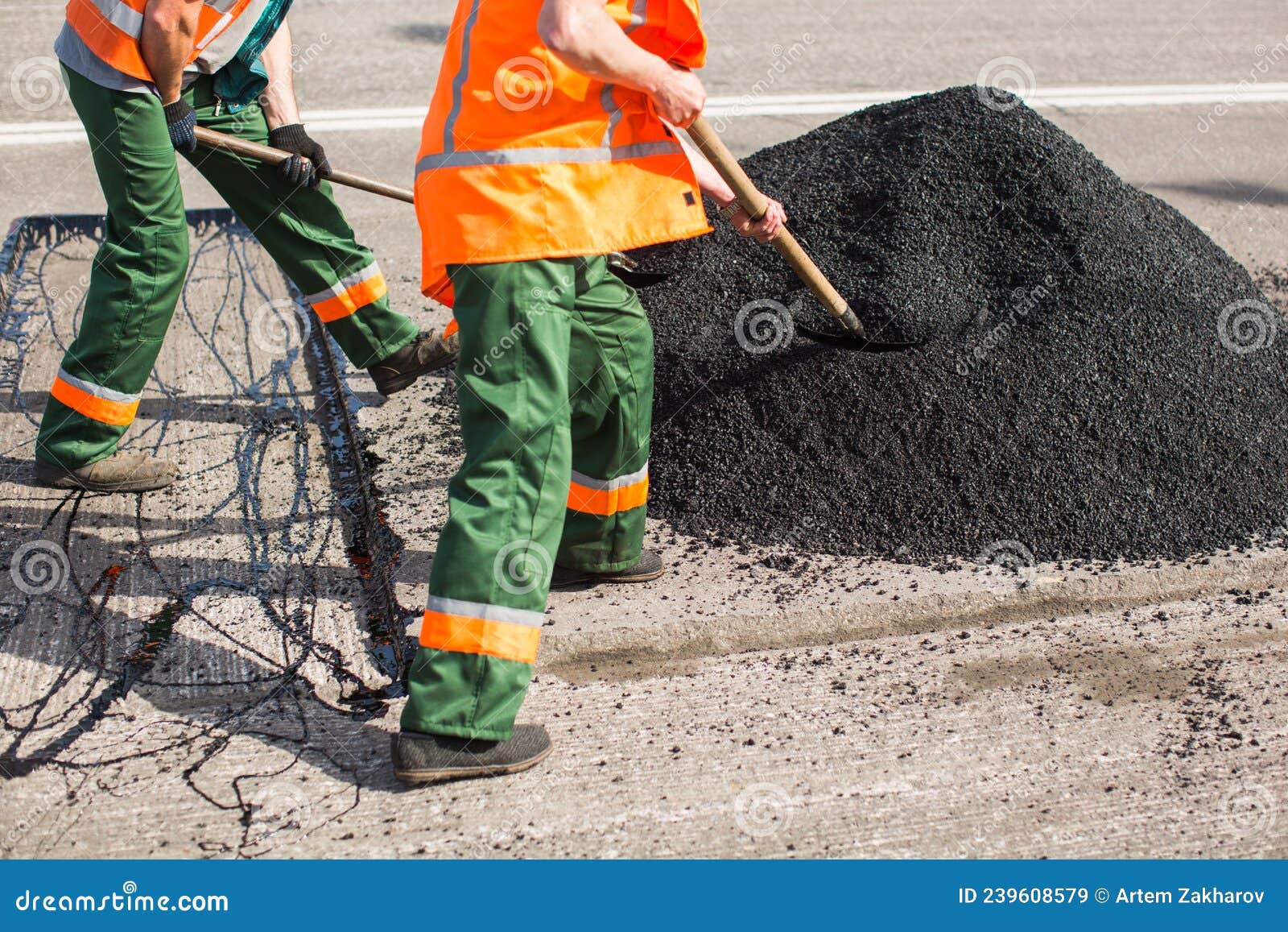 Repair of Roads, Highways and Sidewalks. Patching Stock Image - Image ...