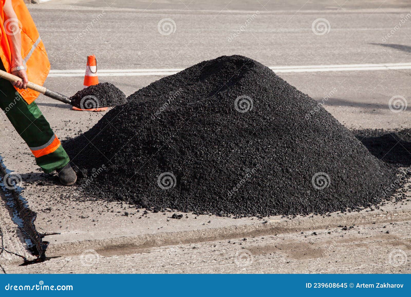 Repair of Roads, Highways and Sidewalks. Patching Stock Image - Image ...