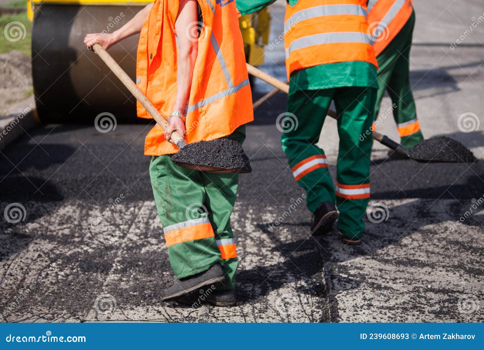 Repair of Roads, Highways and Sidewalks. Patching Stock Image - Image ...