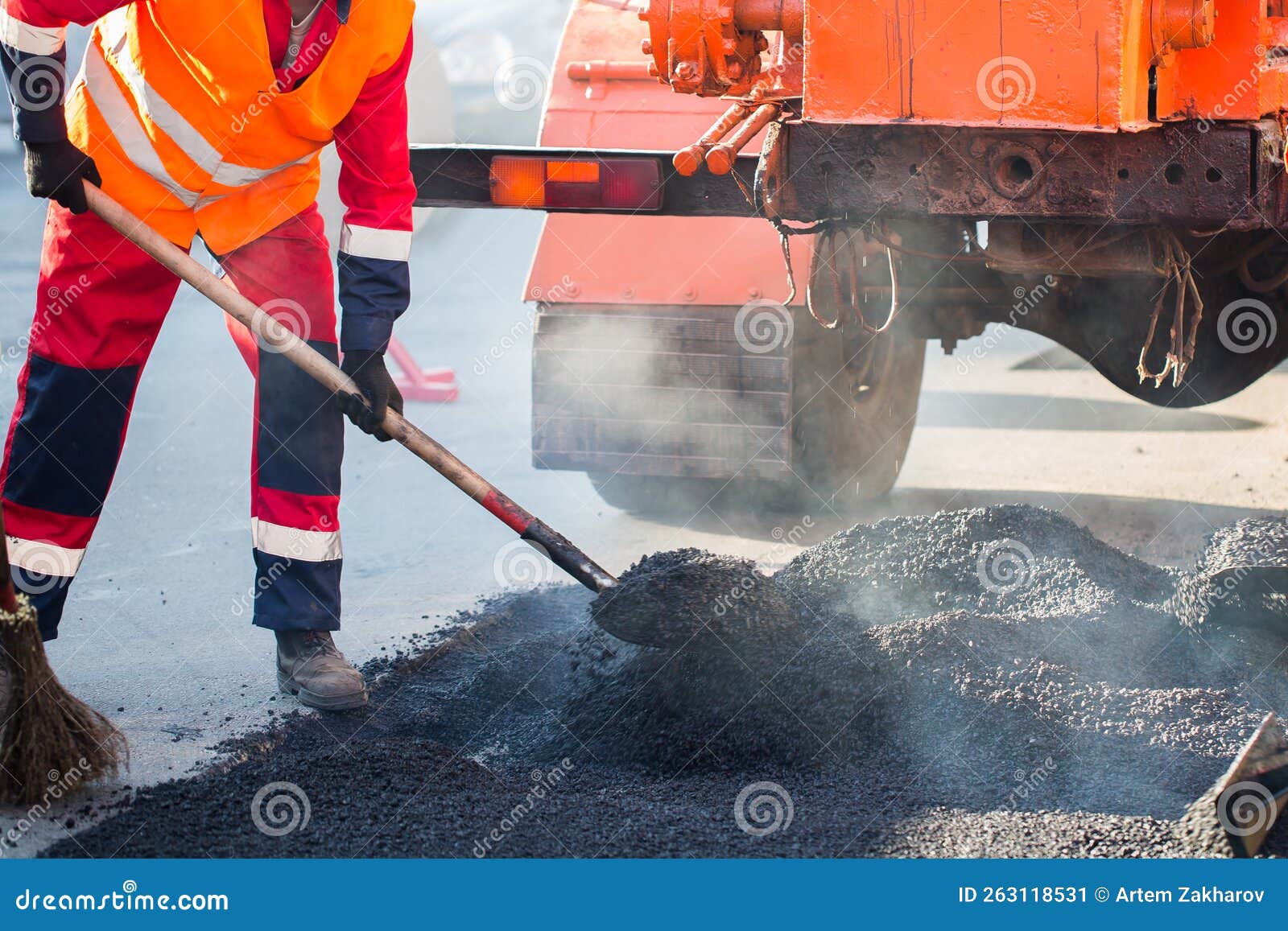 Repair of Roads, Highways and Sidewalks. Patching. Working with a ...