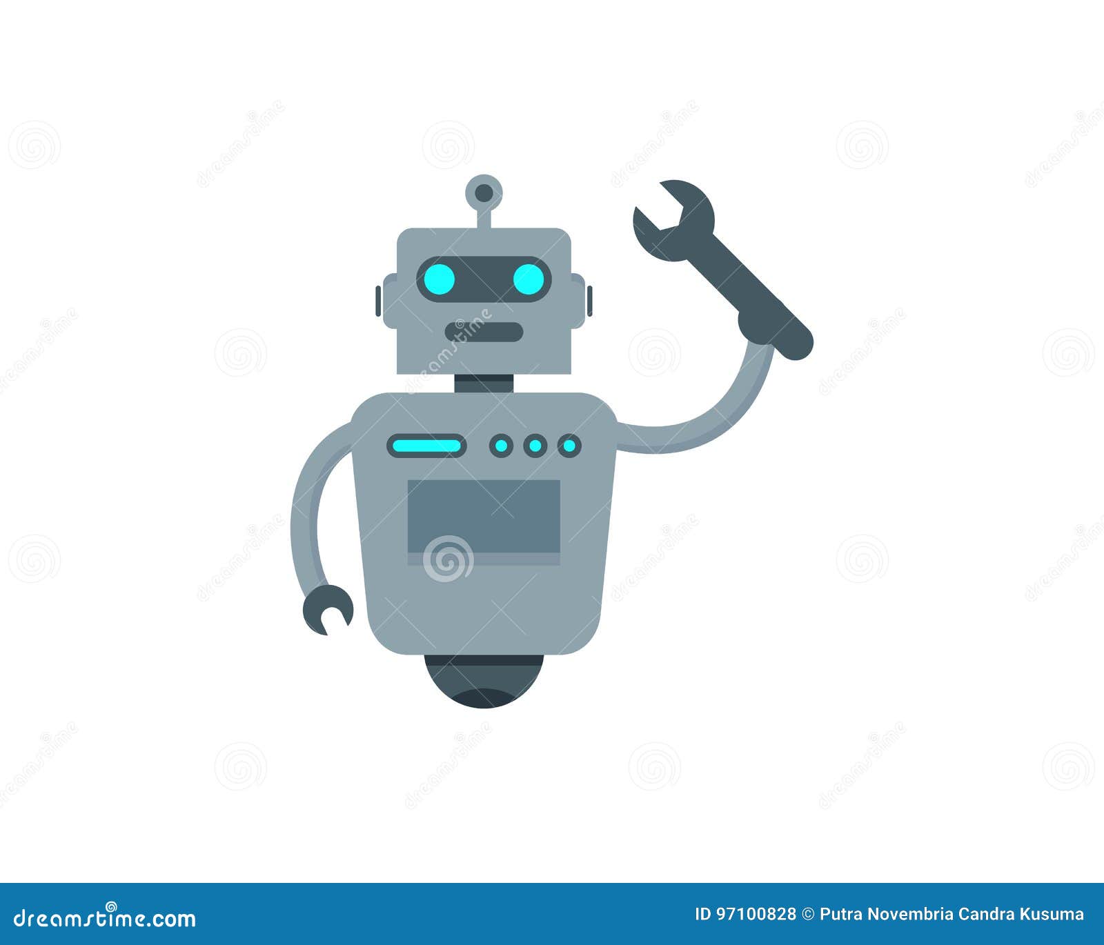 Repair Robot Icon Logo Design Stock Vector - Illustration of hand ...