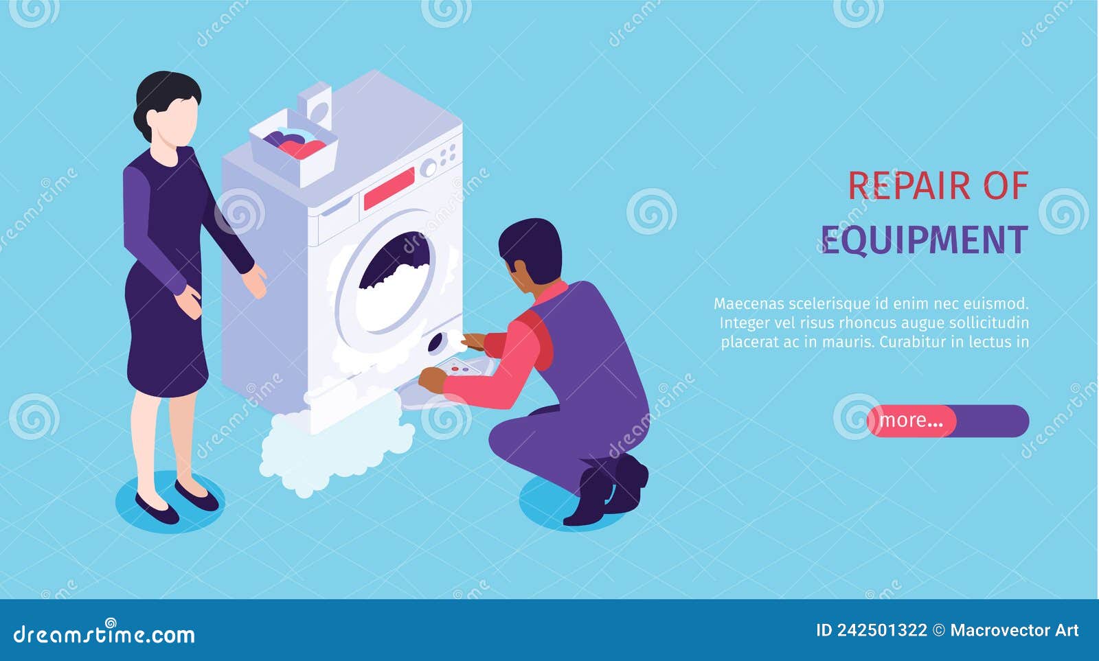 Repair Service Banner Illustration Stock Vector - Illustration of ...