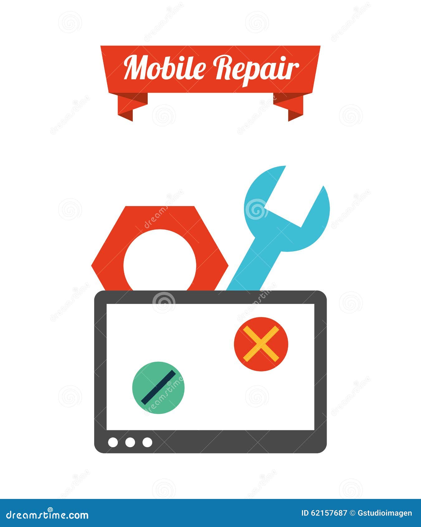 Repair service design stock vector. Illustration of tech - 62157687