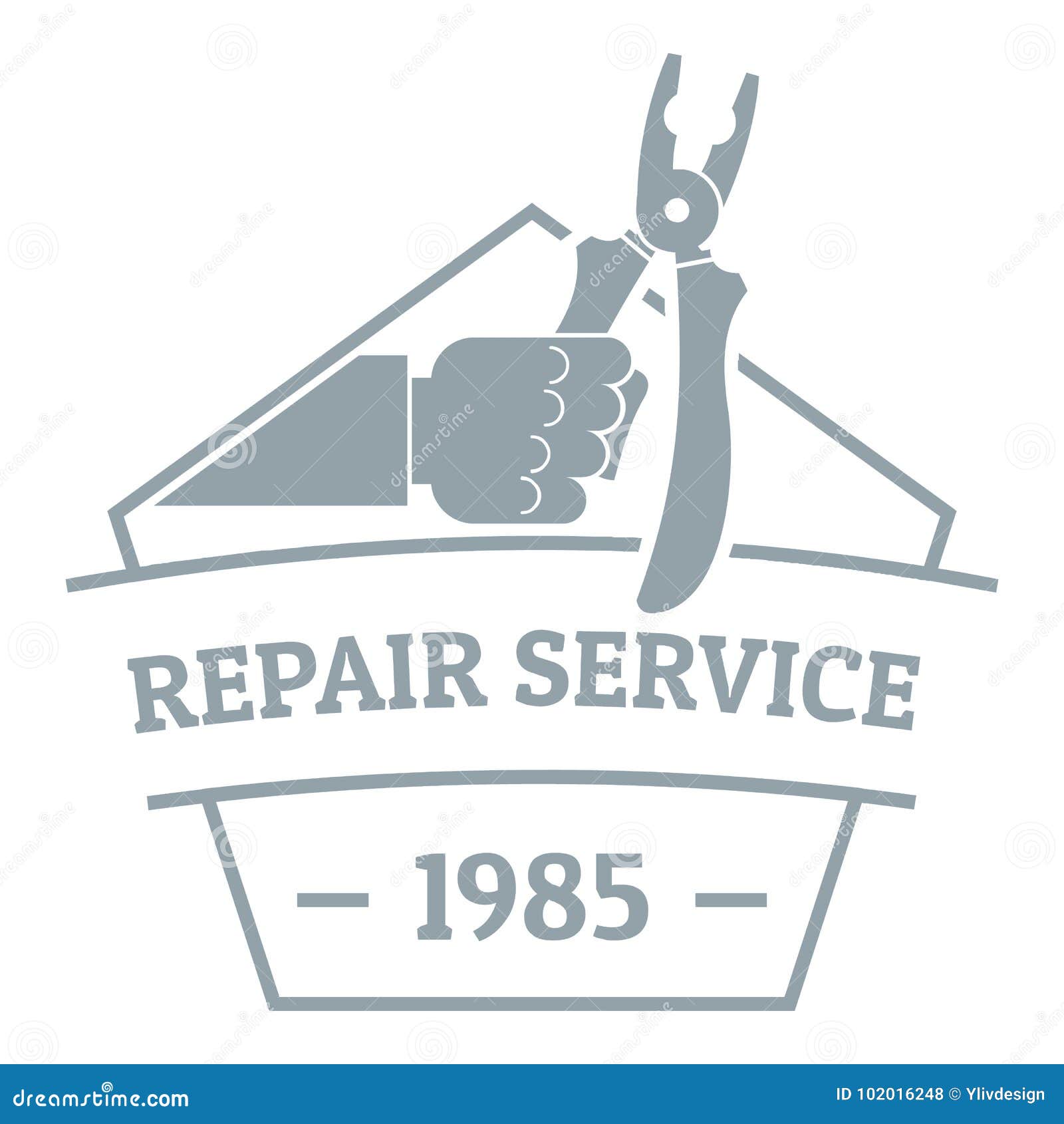 Repair Service Logo, Vintage Style Stock Vector - Illustration of tongs ...