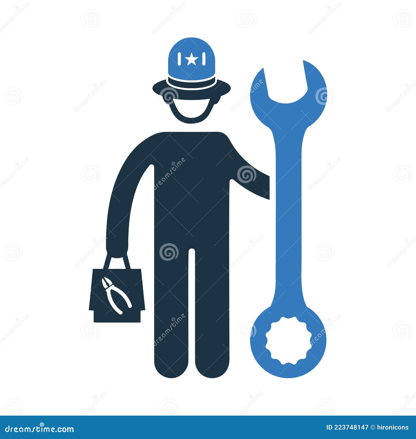 Repair, Serviceman Icon. Simple Editable Vector Illustration Stock ...