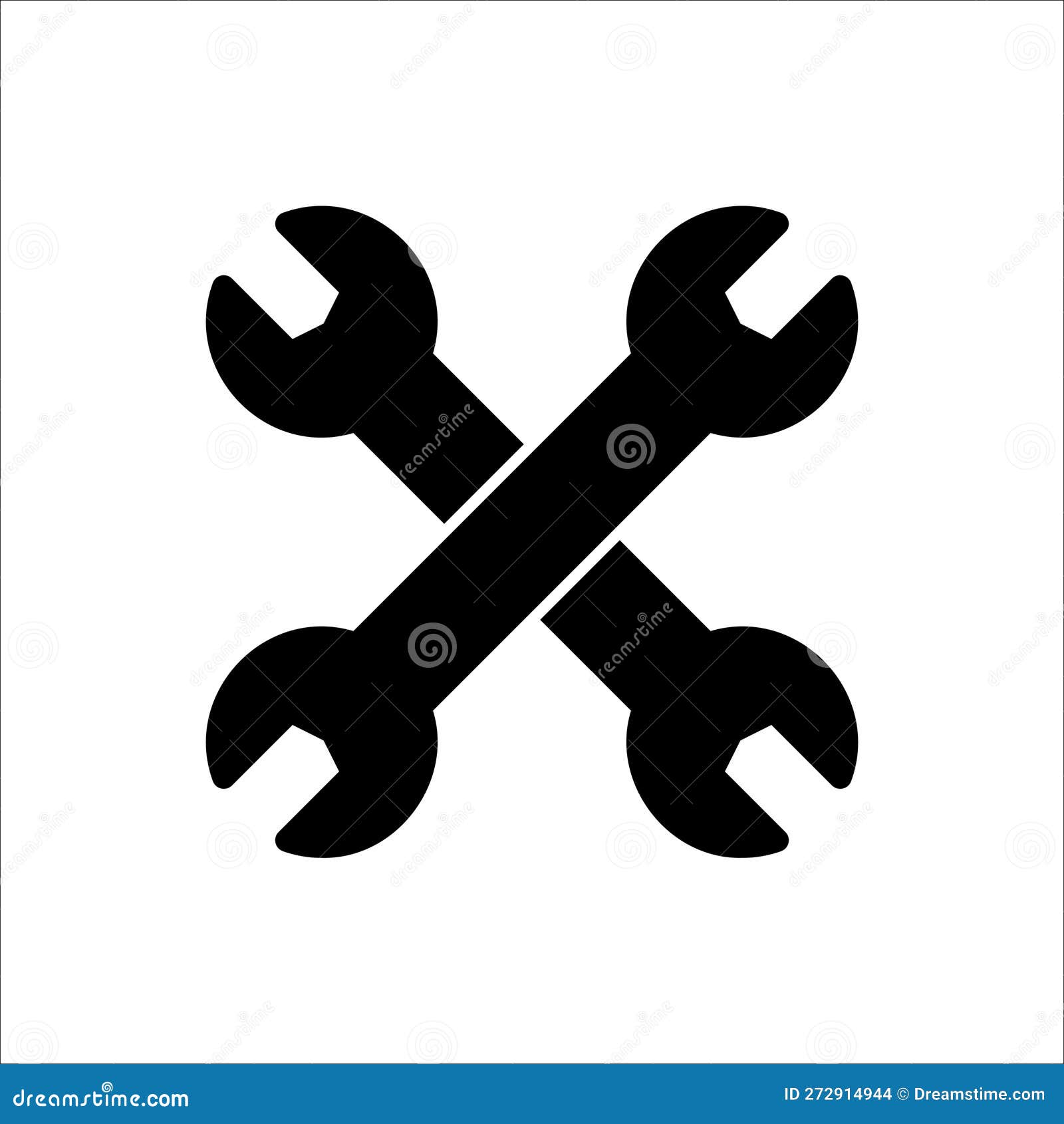 Repair or Setting Icon with Wrench Tool Stock Vector - Illustration of ...