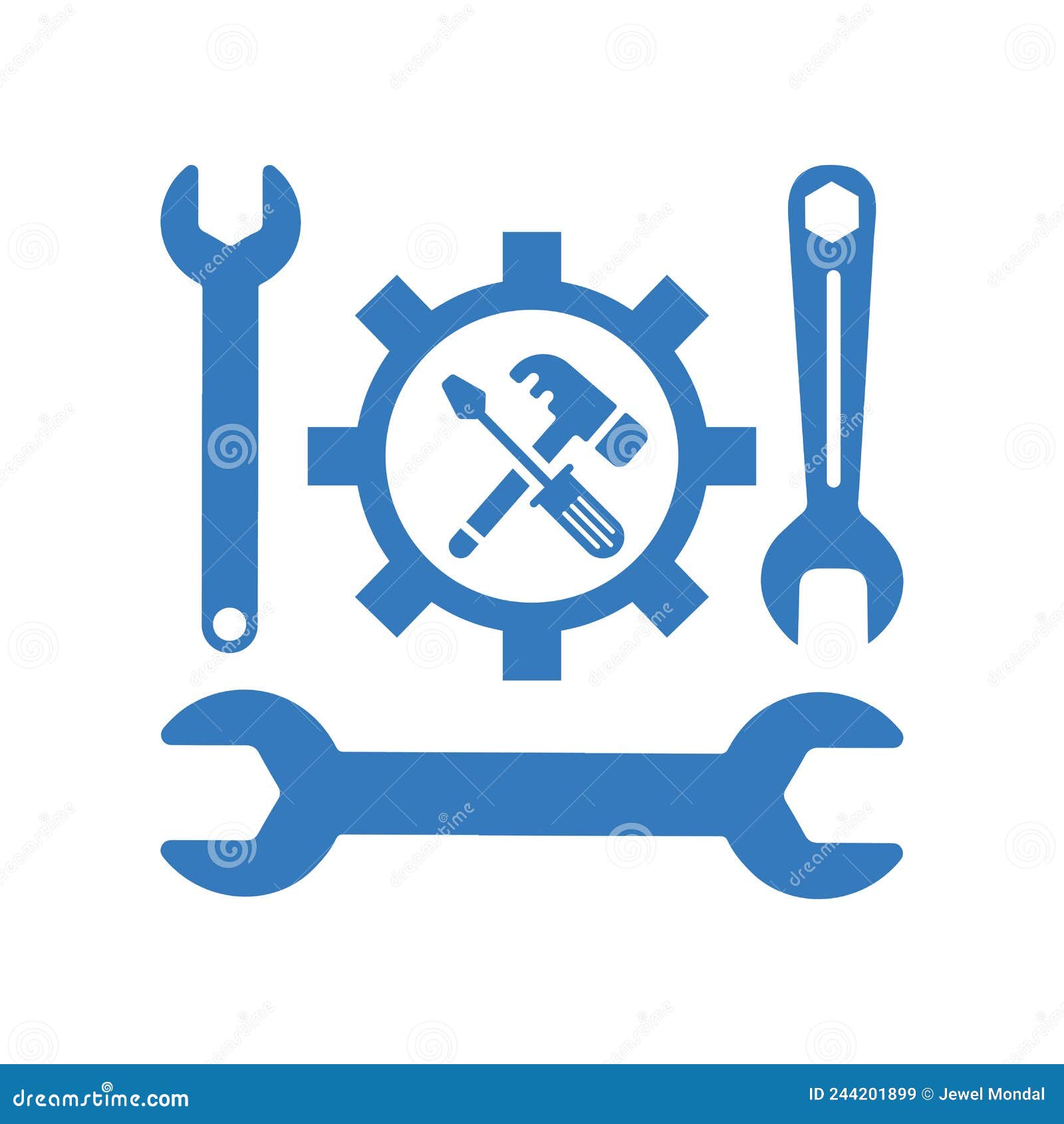 Repair, Settings, Tool, Tools Icon. Blue Vector Design Stock Vector ...