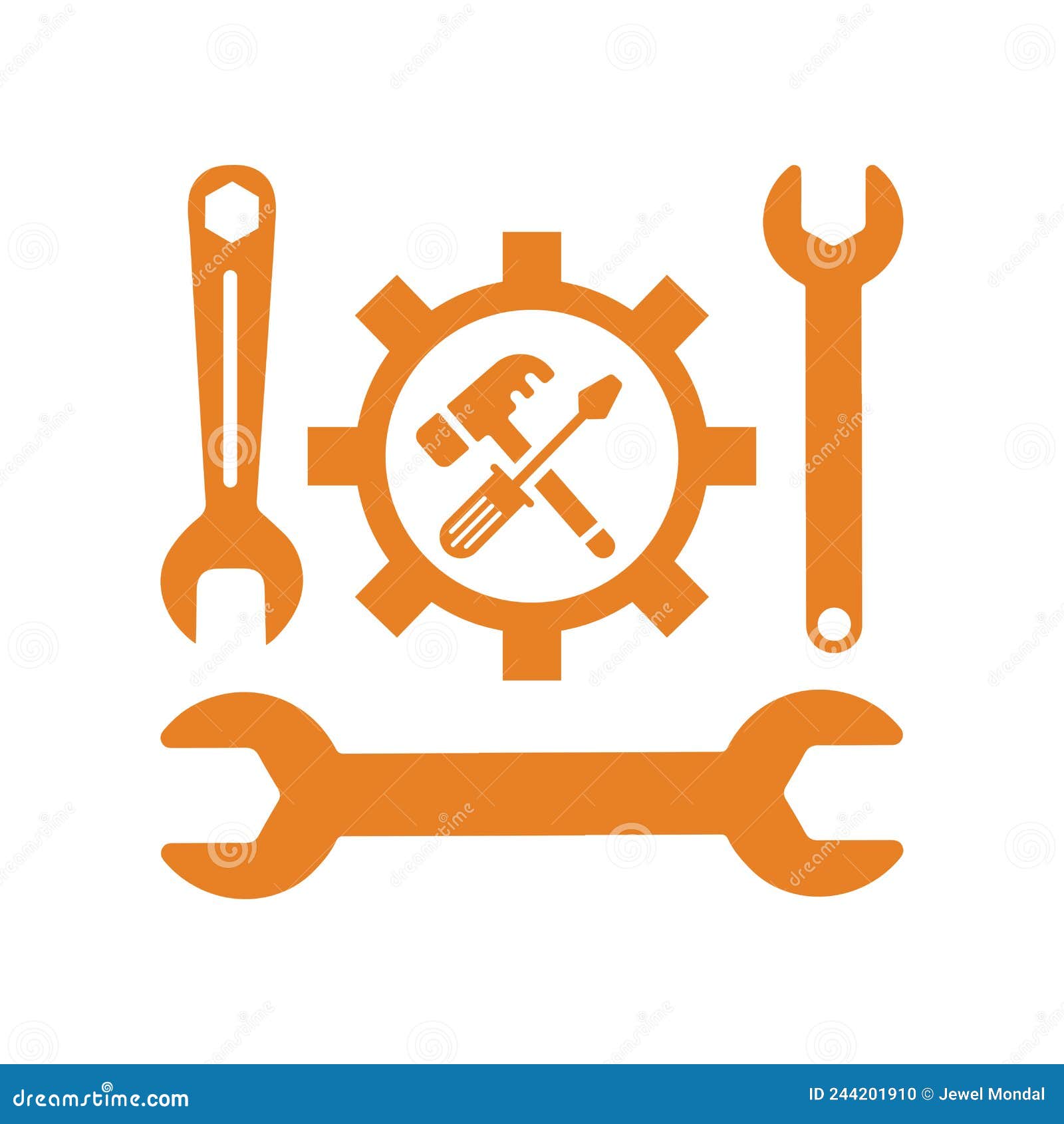 Repair, Settings, Tool, Tools Icon. Orange Vector Design Stock Vector ...