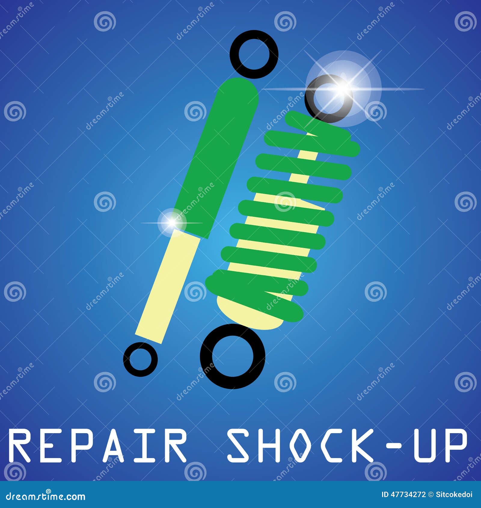 Repair shock up stock vector. Illustration of automobile - 47734272