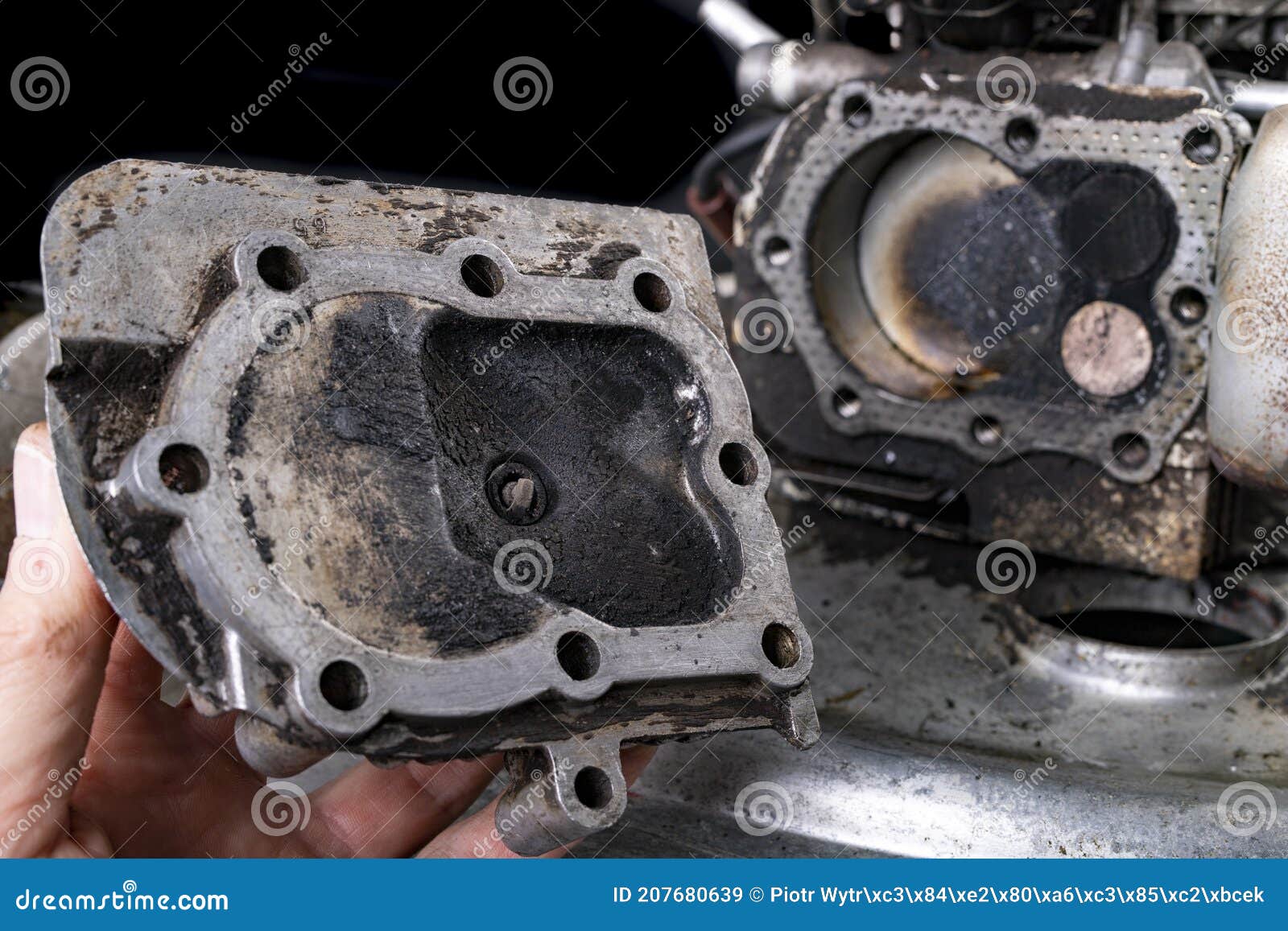 Repair of a Small Internal Combustion Engine from a Lawn Mower. Head ...