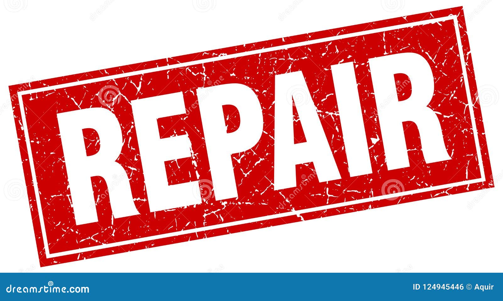 Repair stamp stock vector. Illustration of label, vintage - 124945446