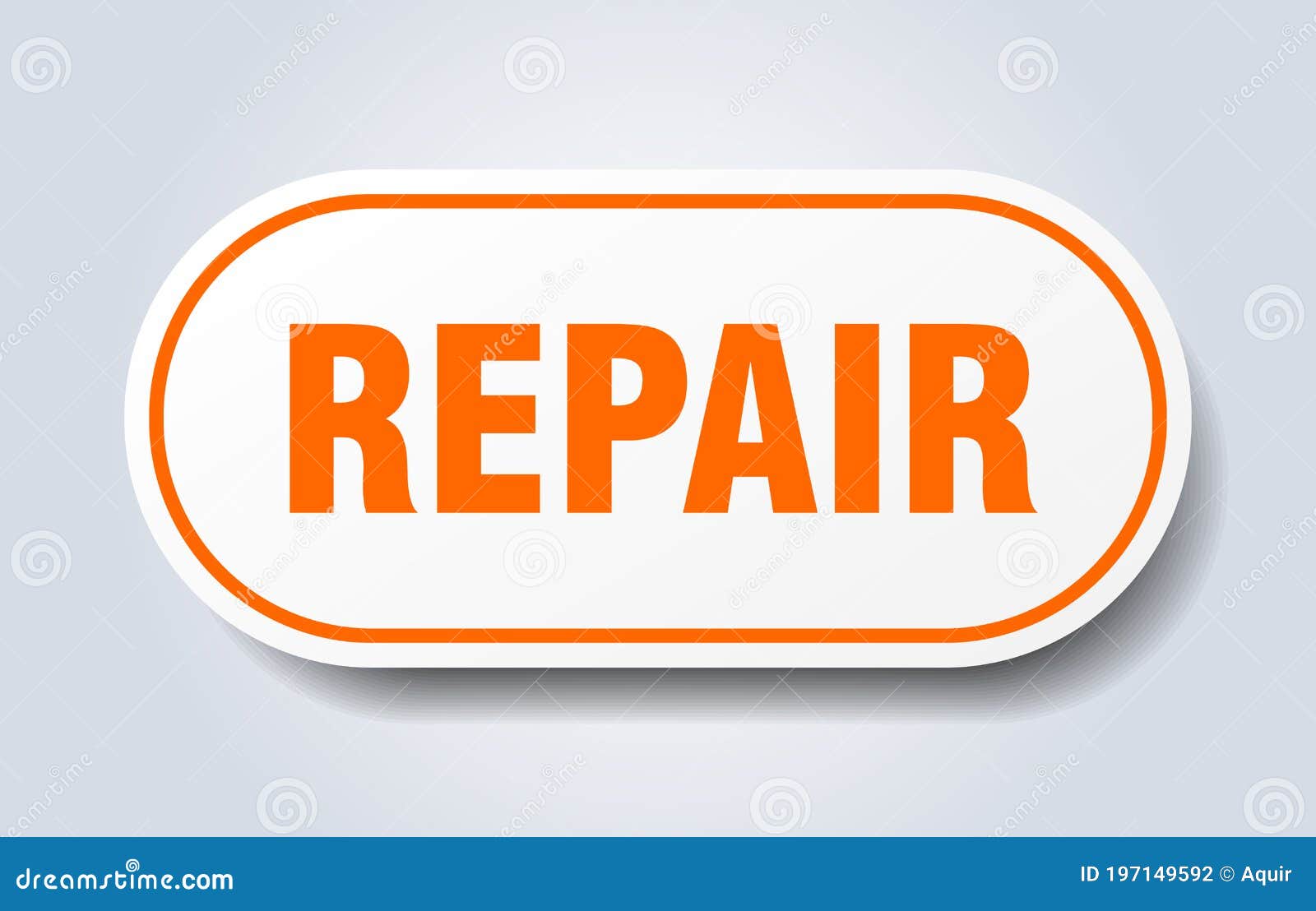 Repair sticker. stock vector. Illustration of banner - 197149592