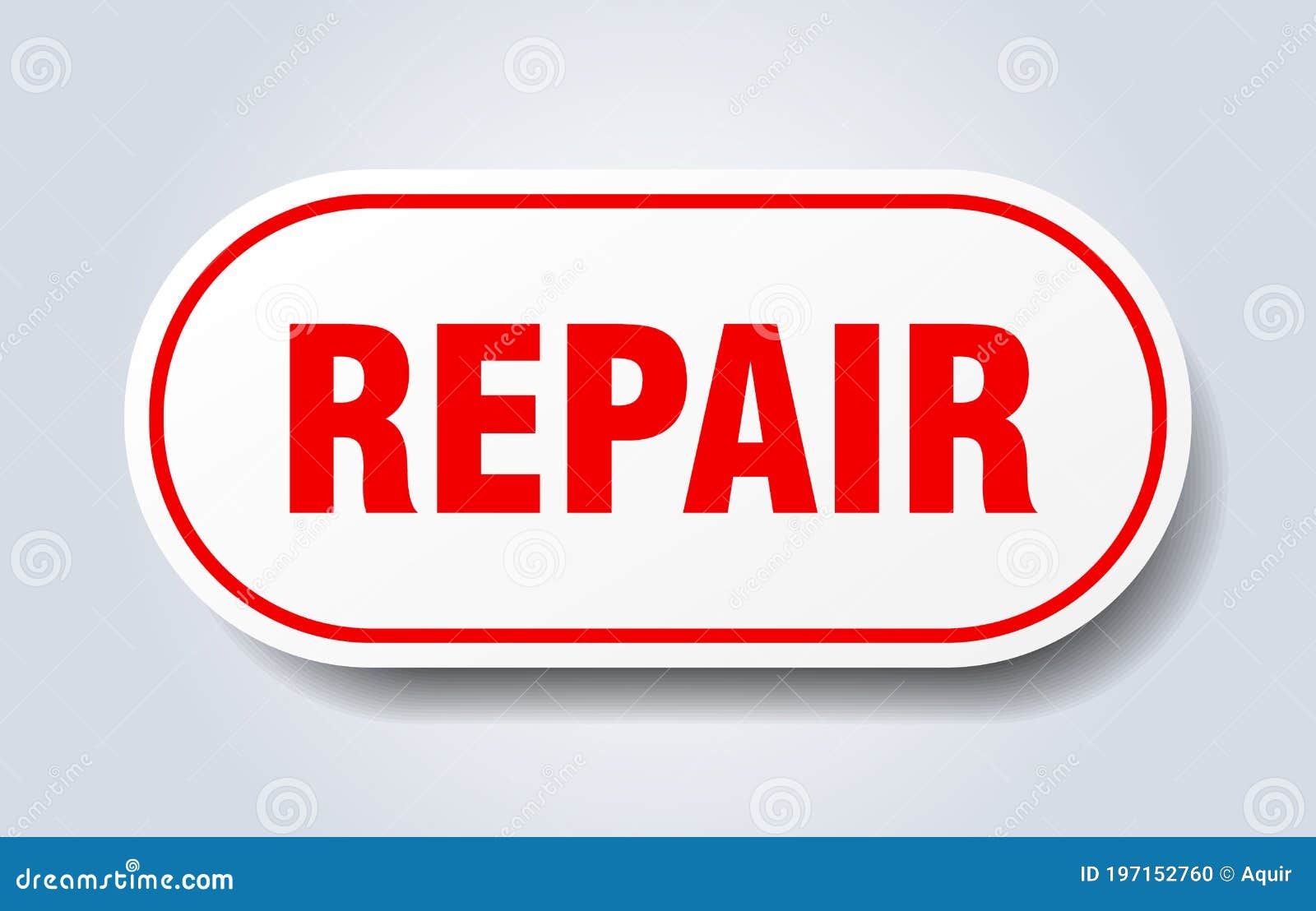 Repair sticker. stock vector. Illustration of flat, template - 197152760