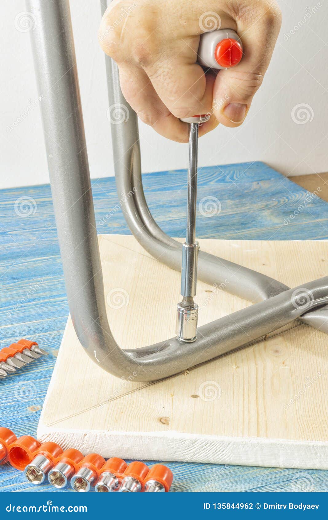 Repair Stools by Means of Wrenches Stock Photo - Image of industrial ...