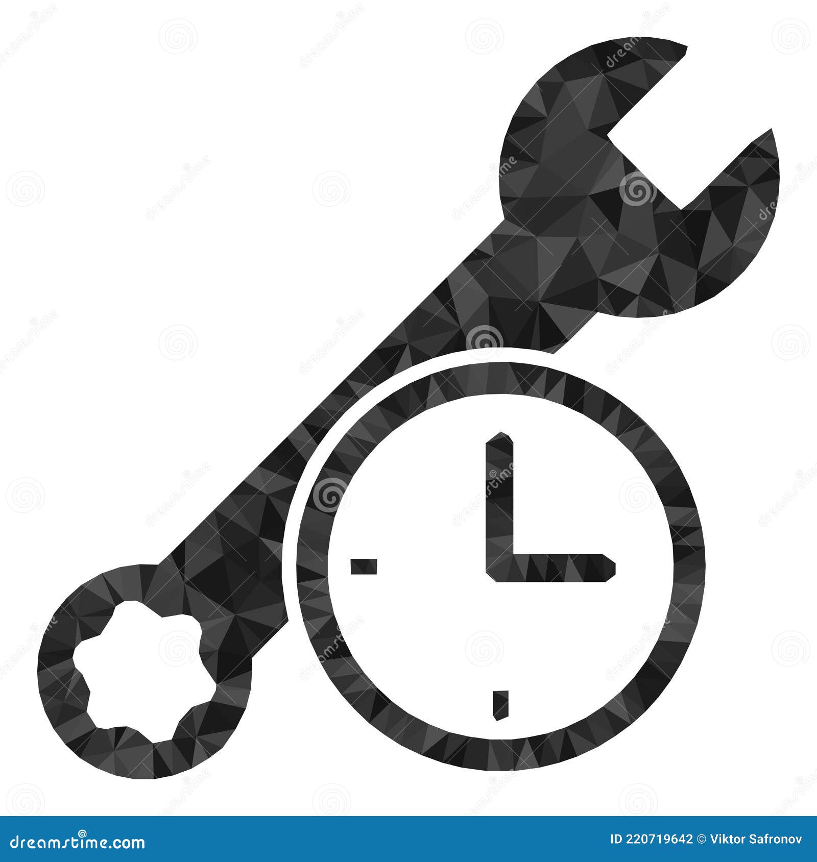 Repair Time Triangle Filled Icon Stock Vector - Illustration of setup ...