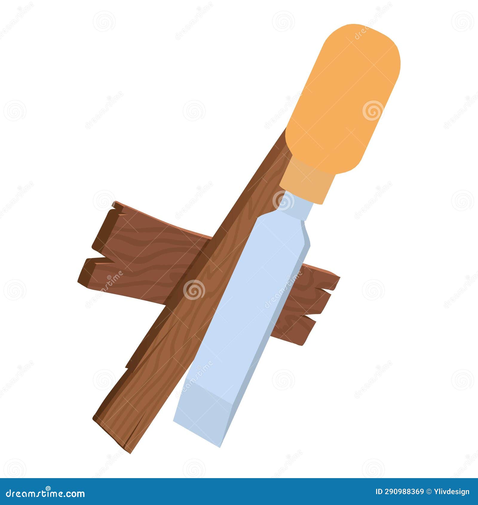 Set Of Carpentry Chisel Tools, Wood Jointer, Saw Cartoon Vector ...