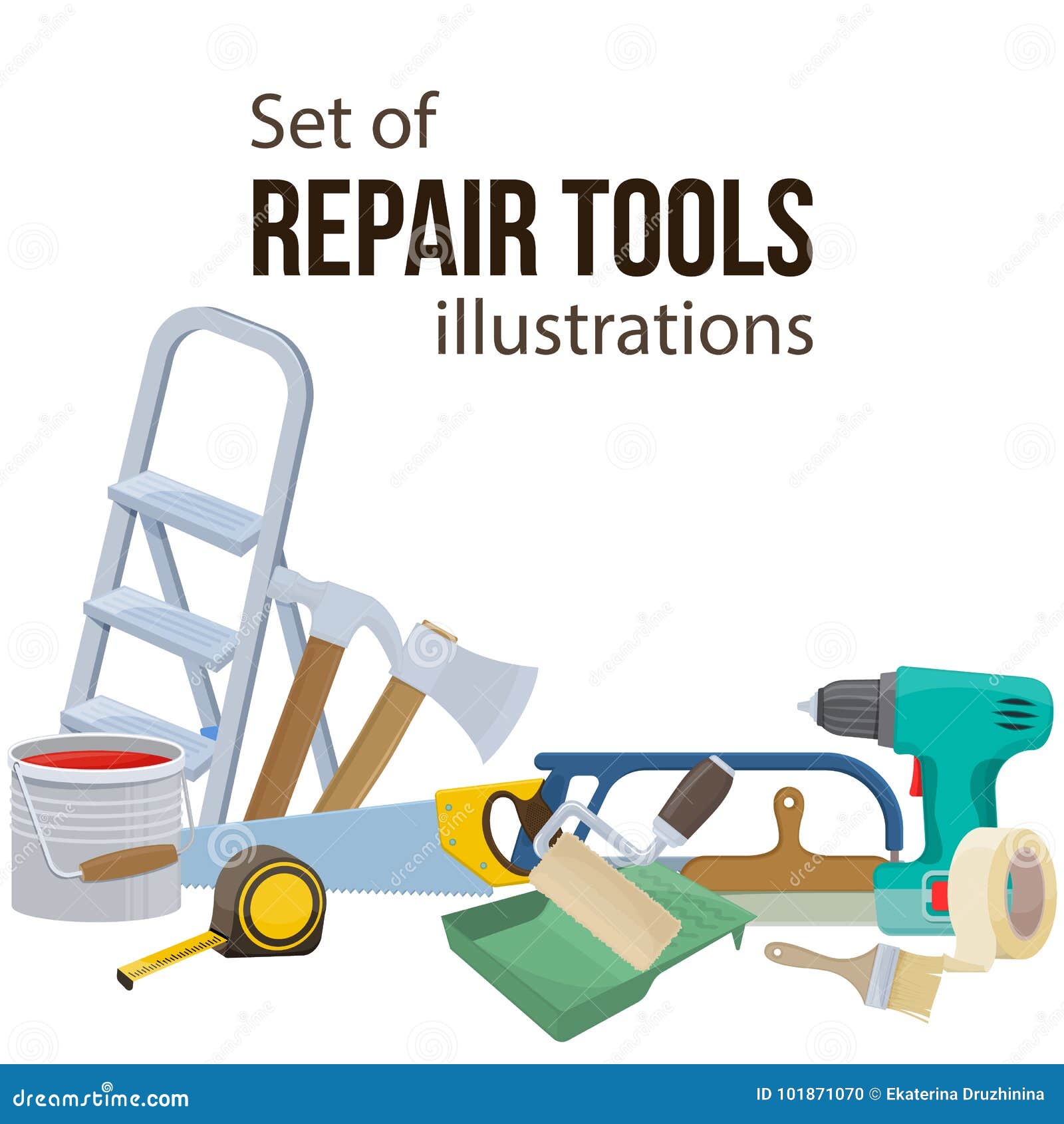 Repair tool illustration stock vector. Illustration of industry - 101871070
