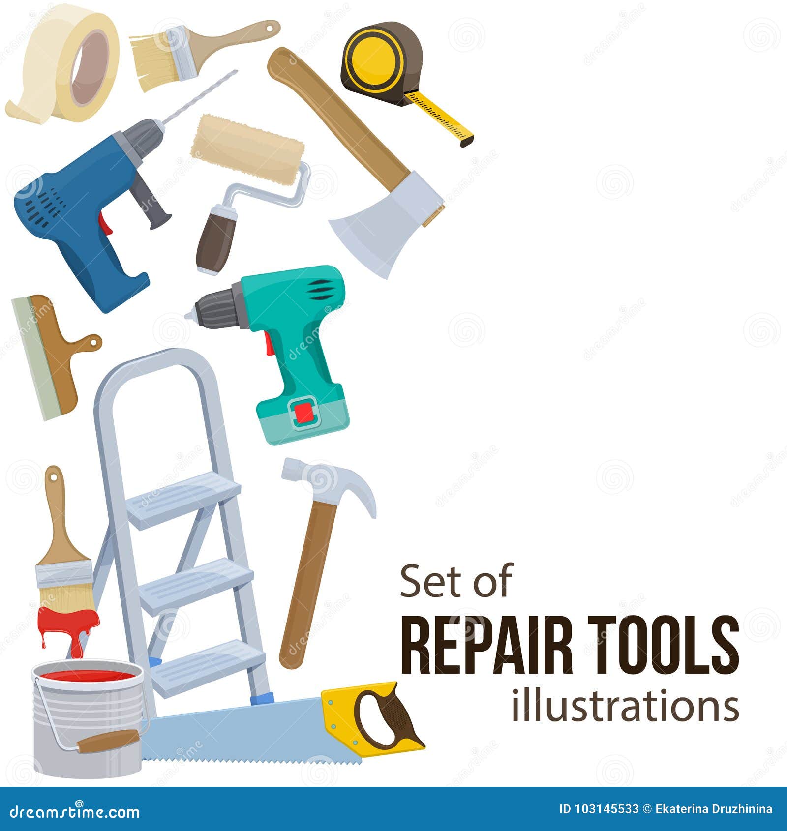 Repair tool illustration stock vector. Illustration of repair - 103145533
