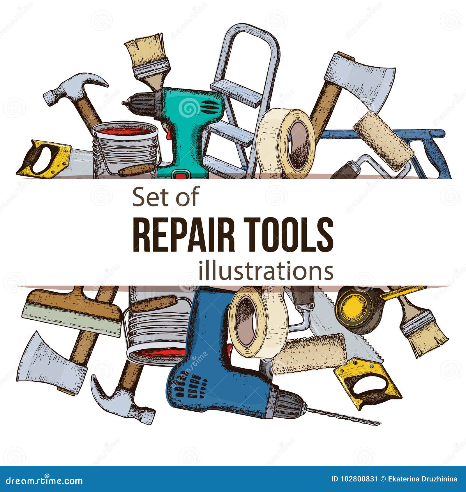 Repair tool illustration stock vector. Illustration of classic - 102800831