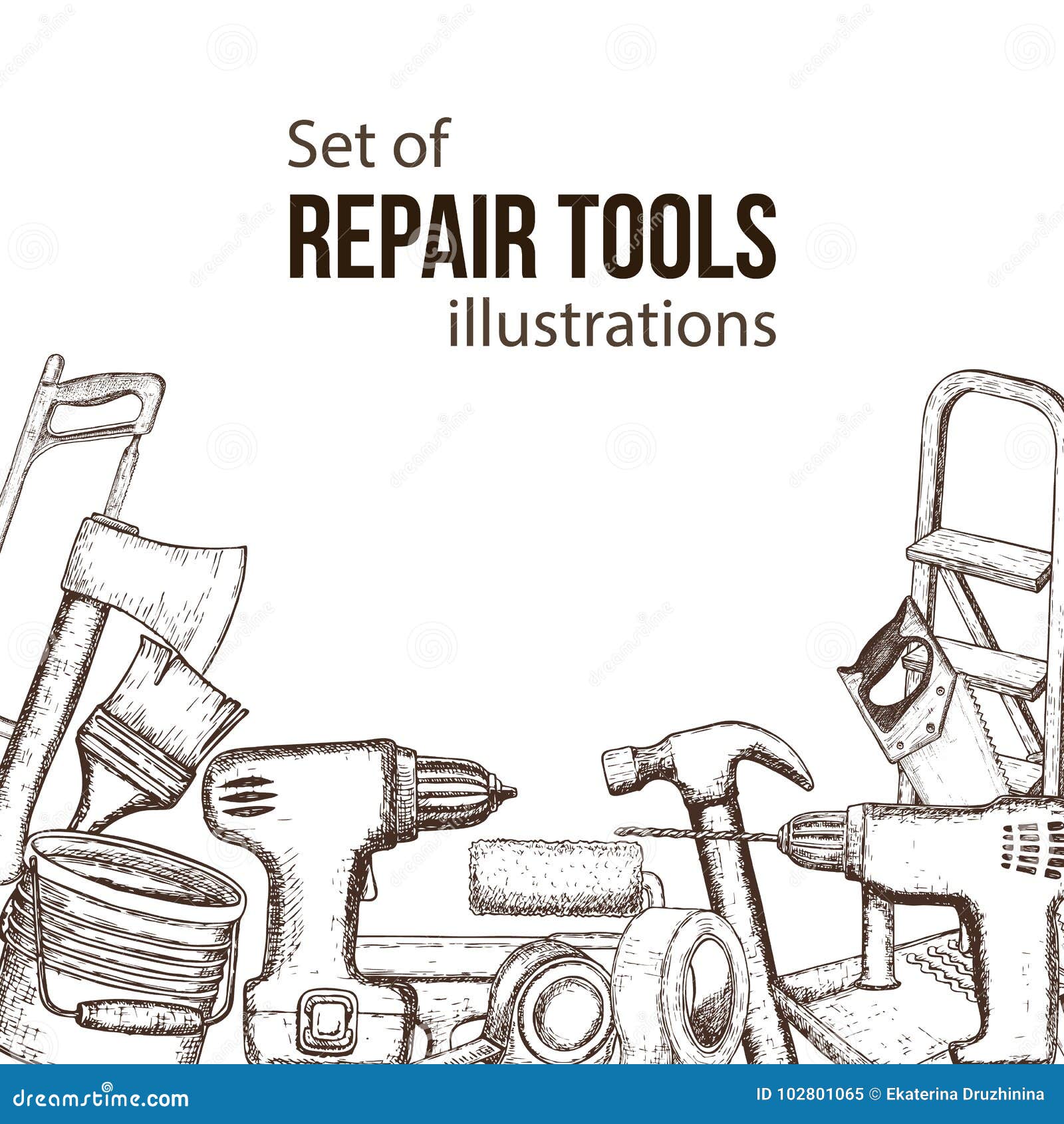 Repair tool illustration stock vector. Illustration of classic - 102801065