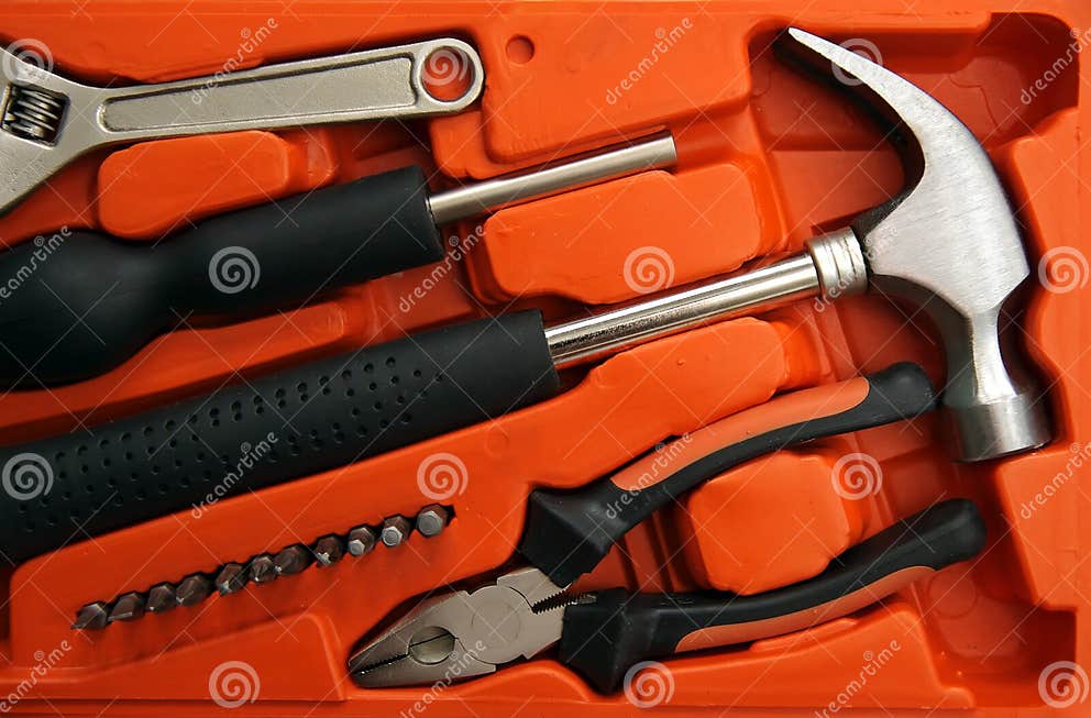 Repair tools in box stock photo. Image of repairing, technology - 5229390