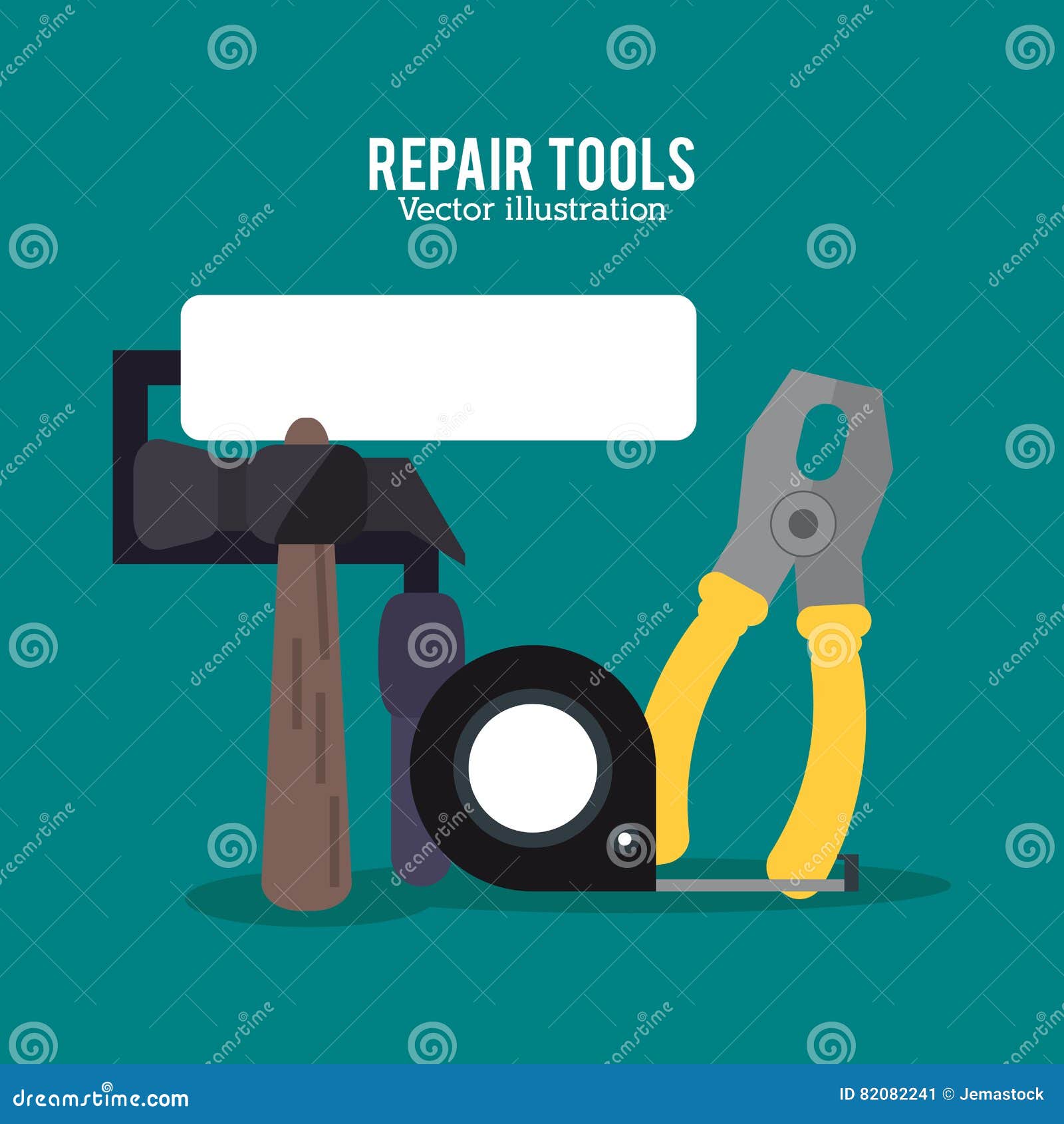 Repair Tools Construction Design Stock Vector - Illustration of element ...
