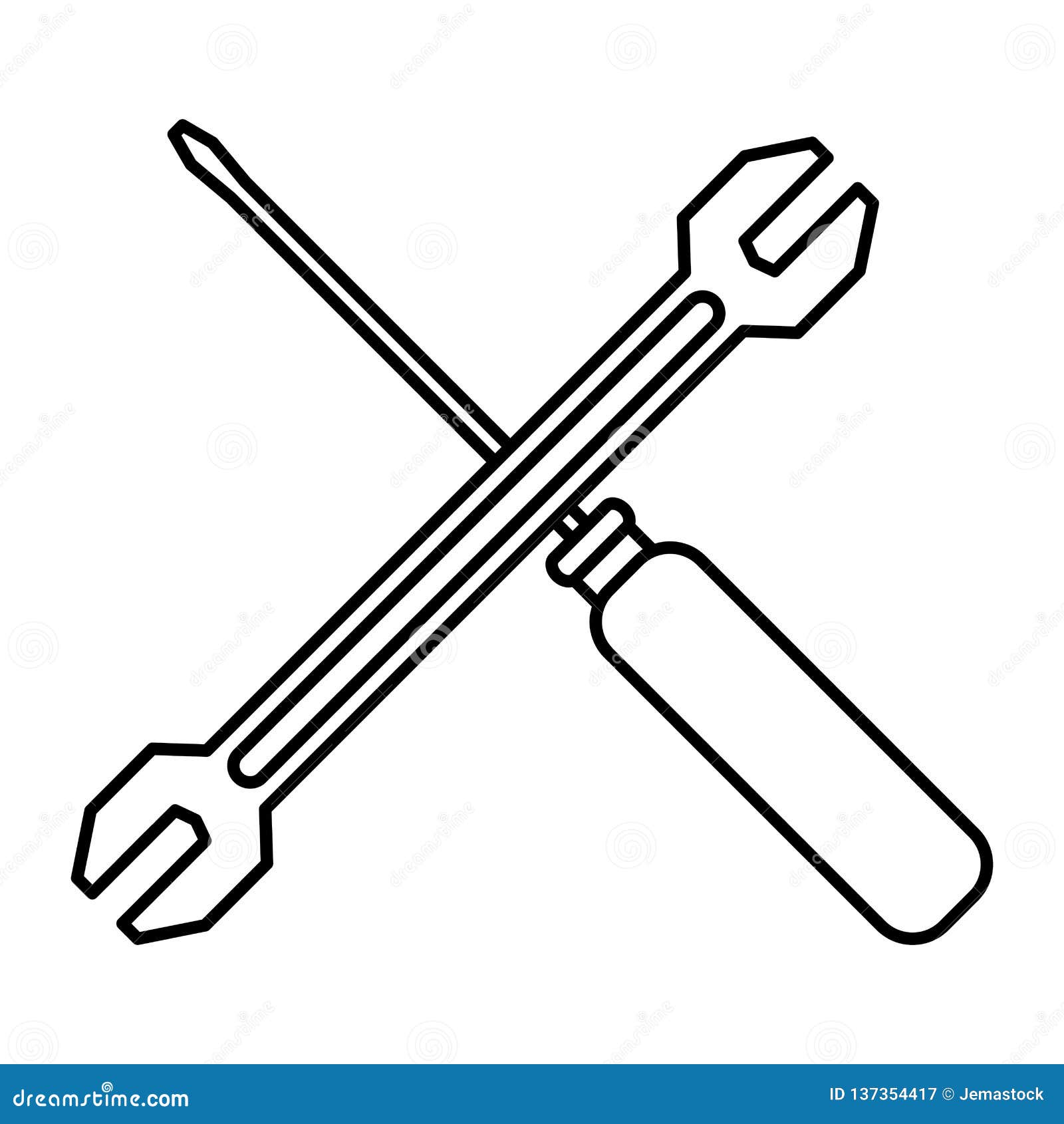 Repair tools icon stock vector. Illustration of help - 137354417
