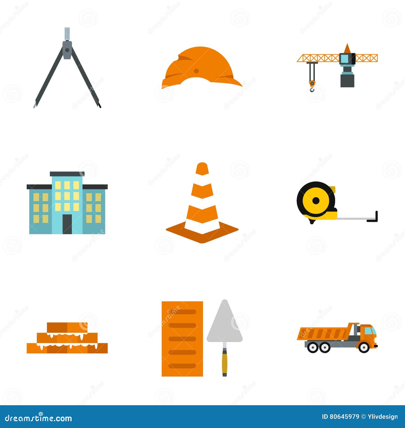 Repair Tools Icons Set, Flat Style Stock Vector - Illustration of build ...
