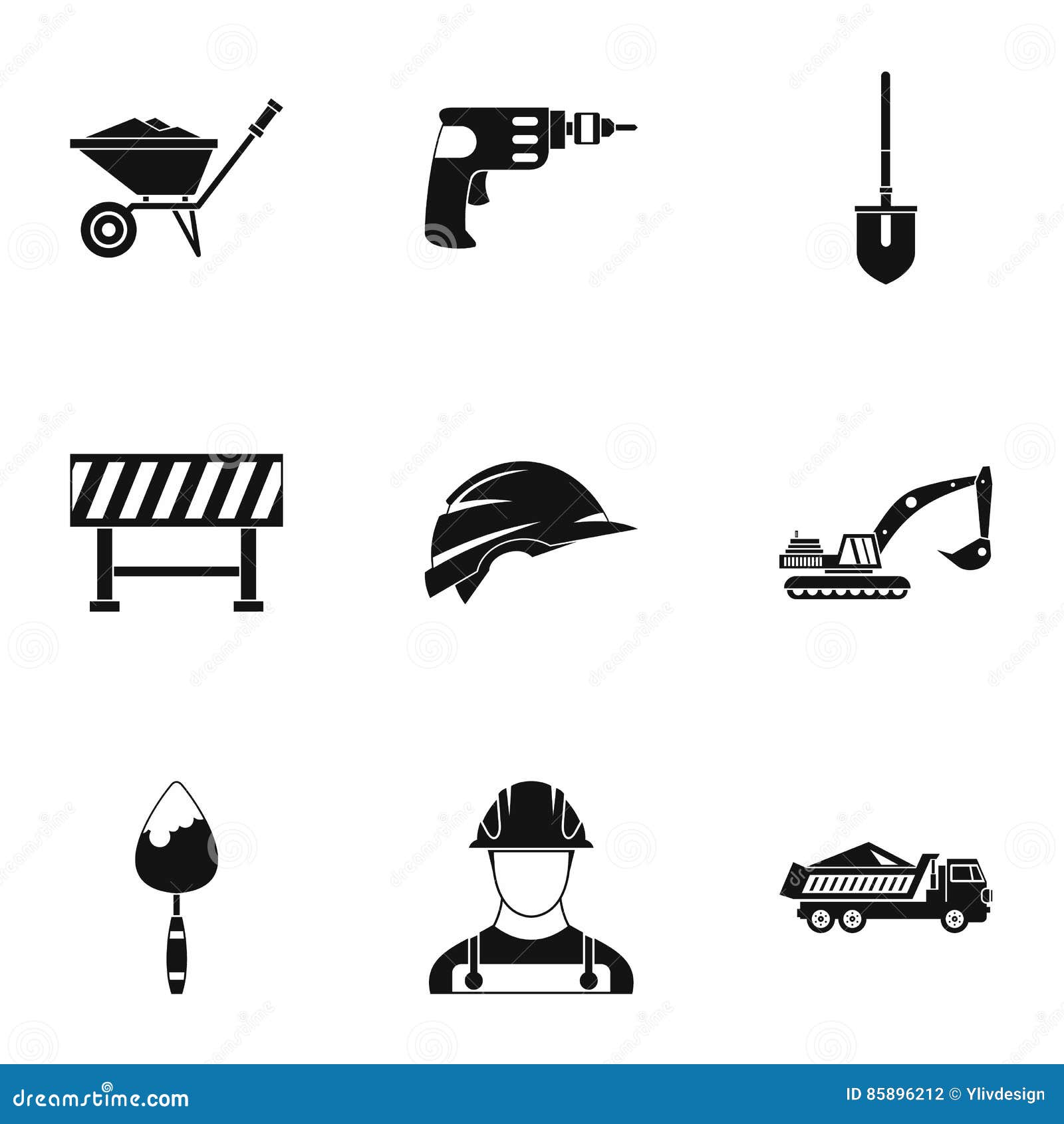 Repair Tools Icons Set, Simple Style Stock Vector - Illustration of ...