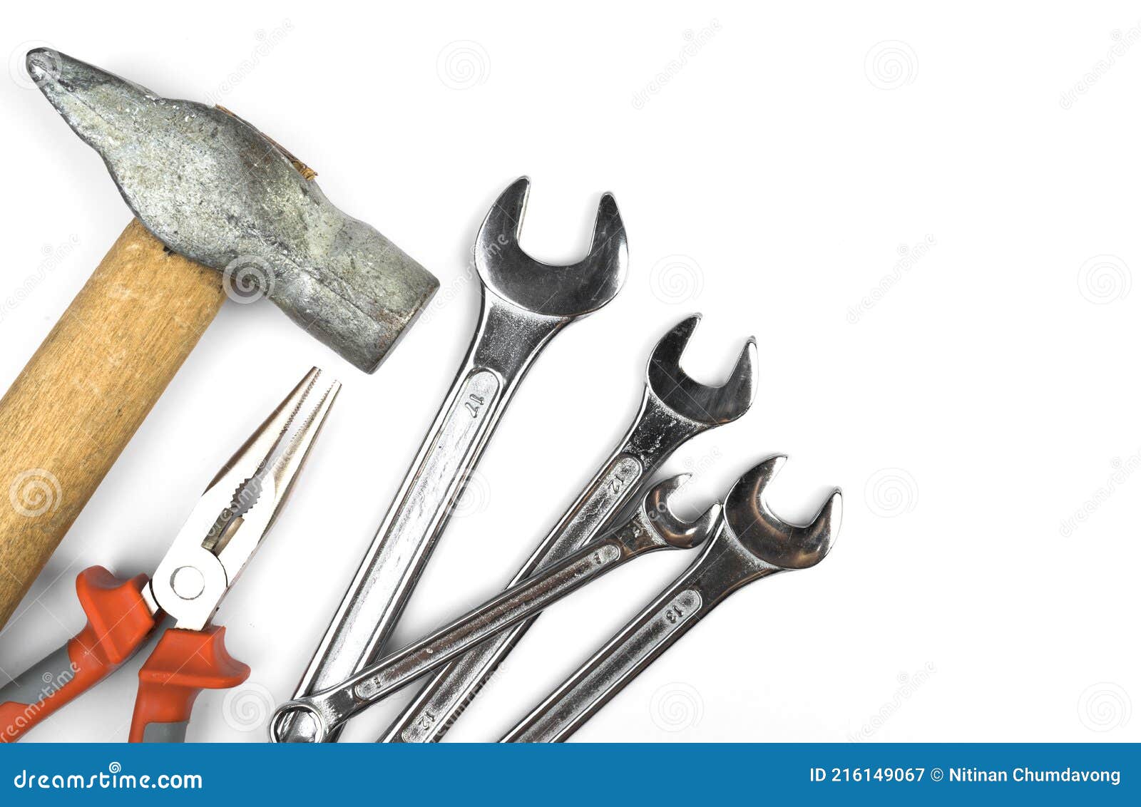 Repair Tools for Mechanics on White Background Stock Image - Image of ...
