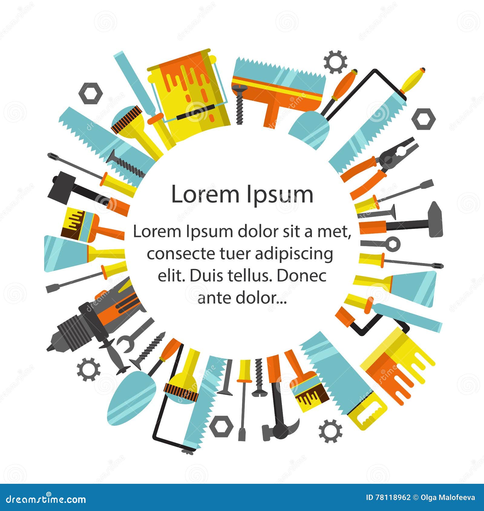 Construction Tools Border