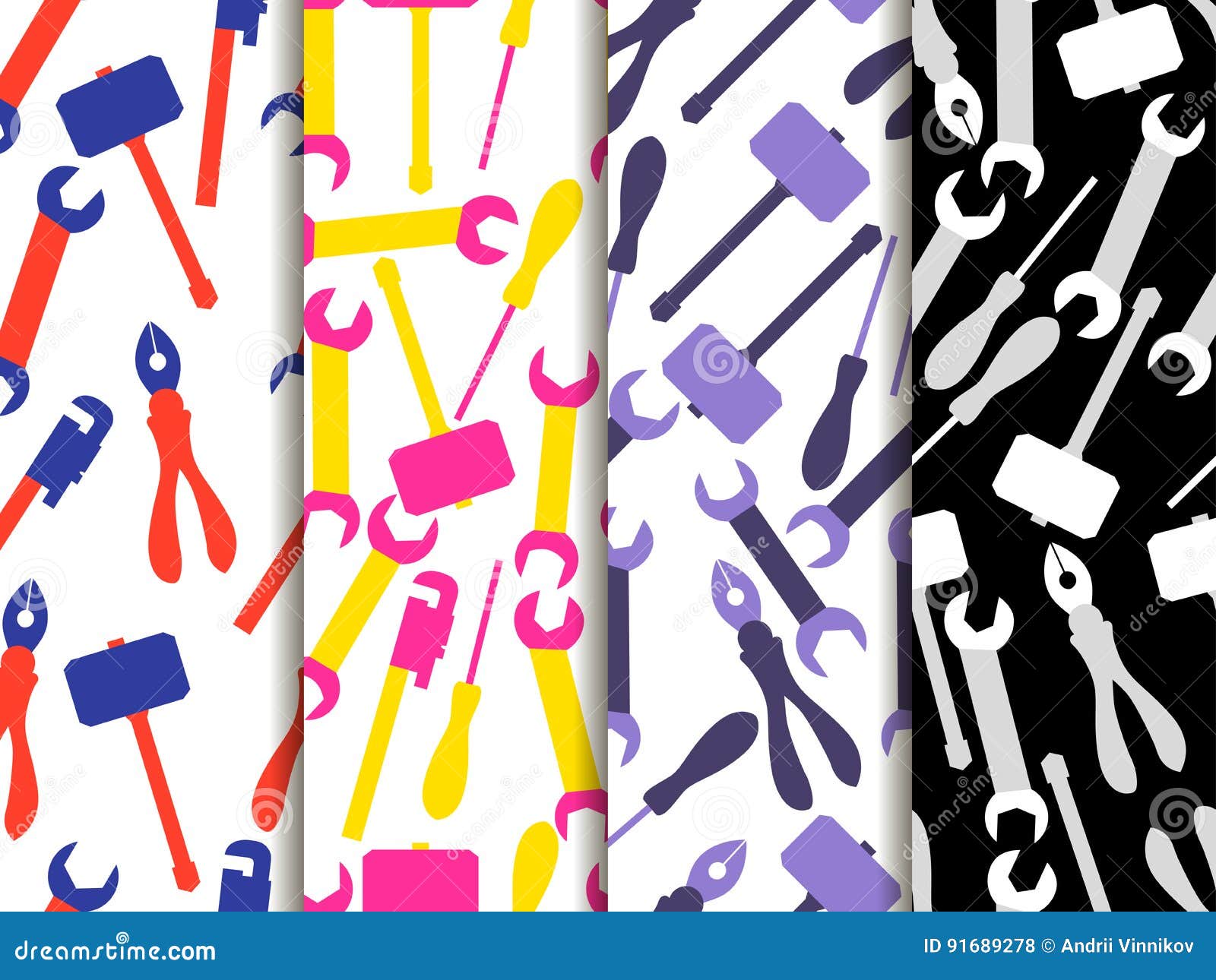 Repair Tools Seamless Pattern. Vector Backgrounds Stock Vector ...