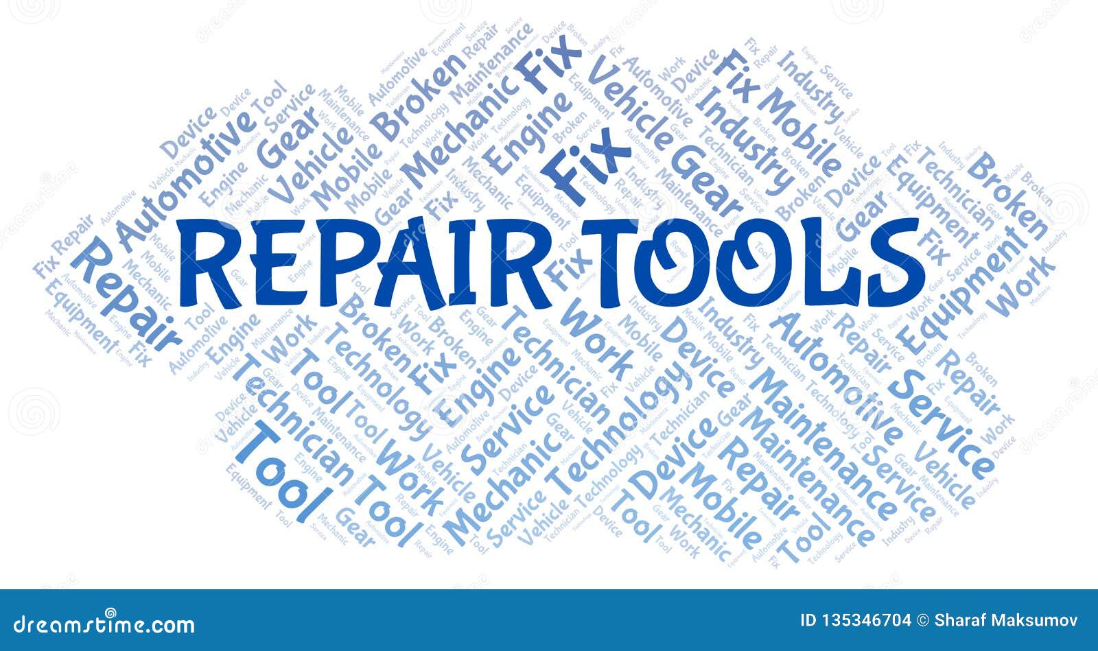 Repair Tools word cloud stock illustration. Illustration of word ...