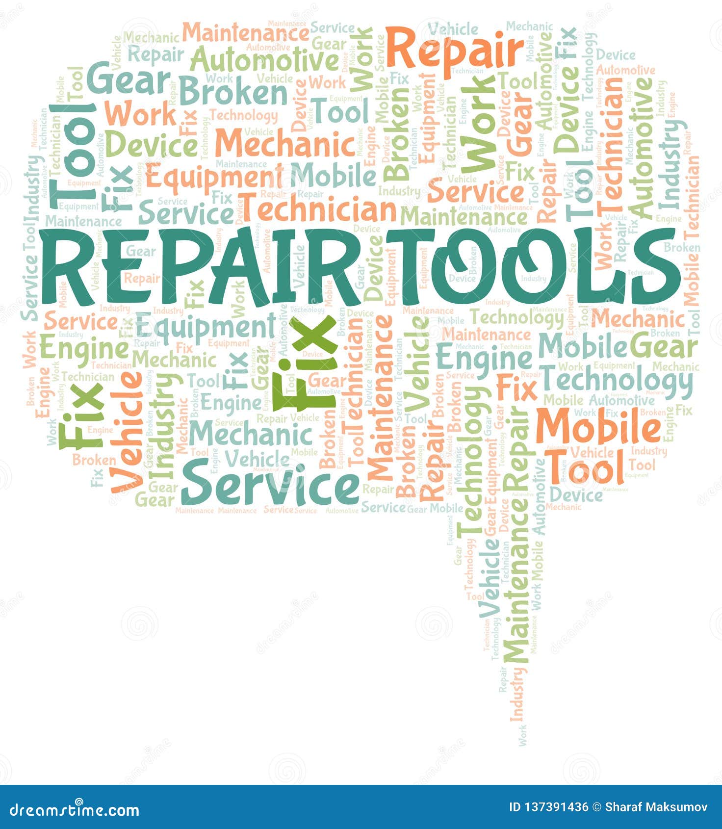 Repair Tools word cloud stock illustration. Illustration of industry ...