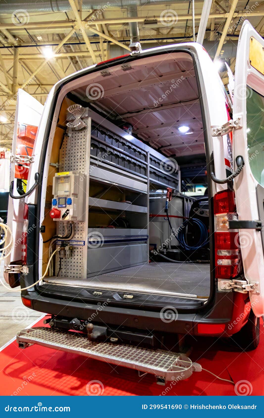 Repair Vehicle Based on a Covered Van Stock Photo - Image of repair ...
