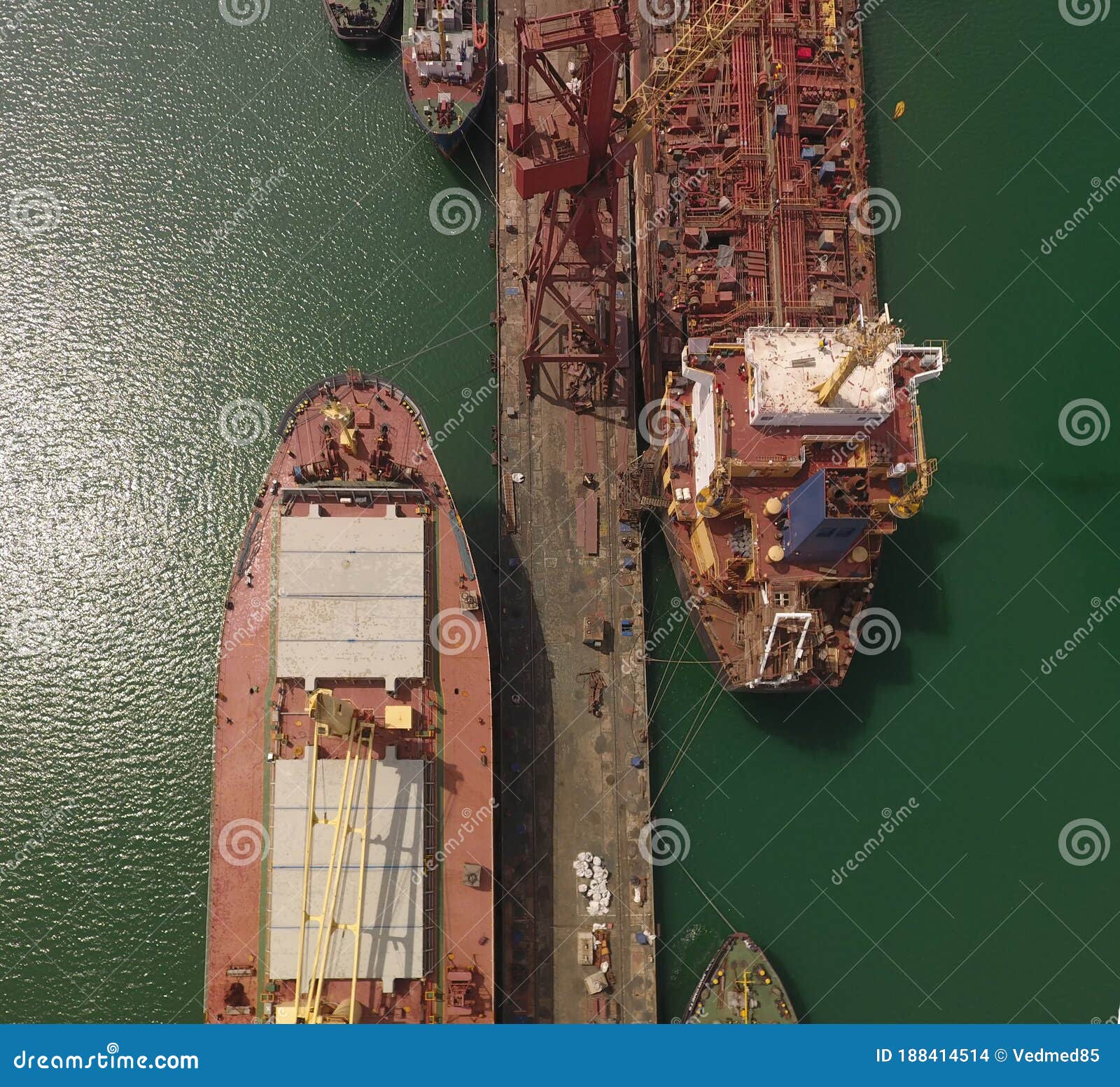 Repair Vessels Hull Ship, Tanker in Shipyard Stock Photo - Image of ...