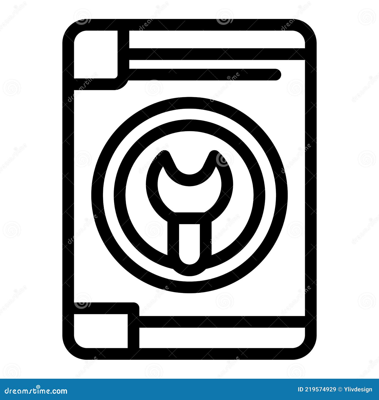 Repair Washing Machine Icon, Outline Style Stock Vector - Illustration ...