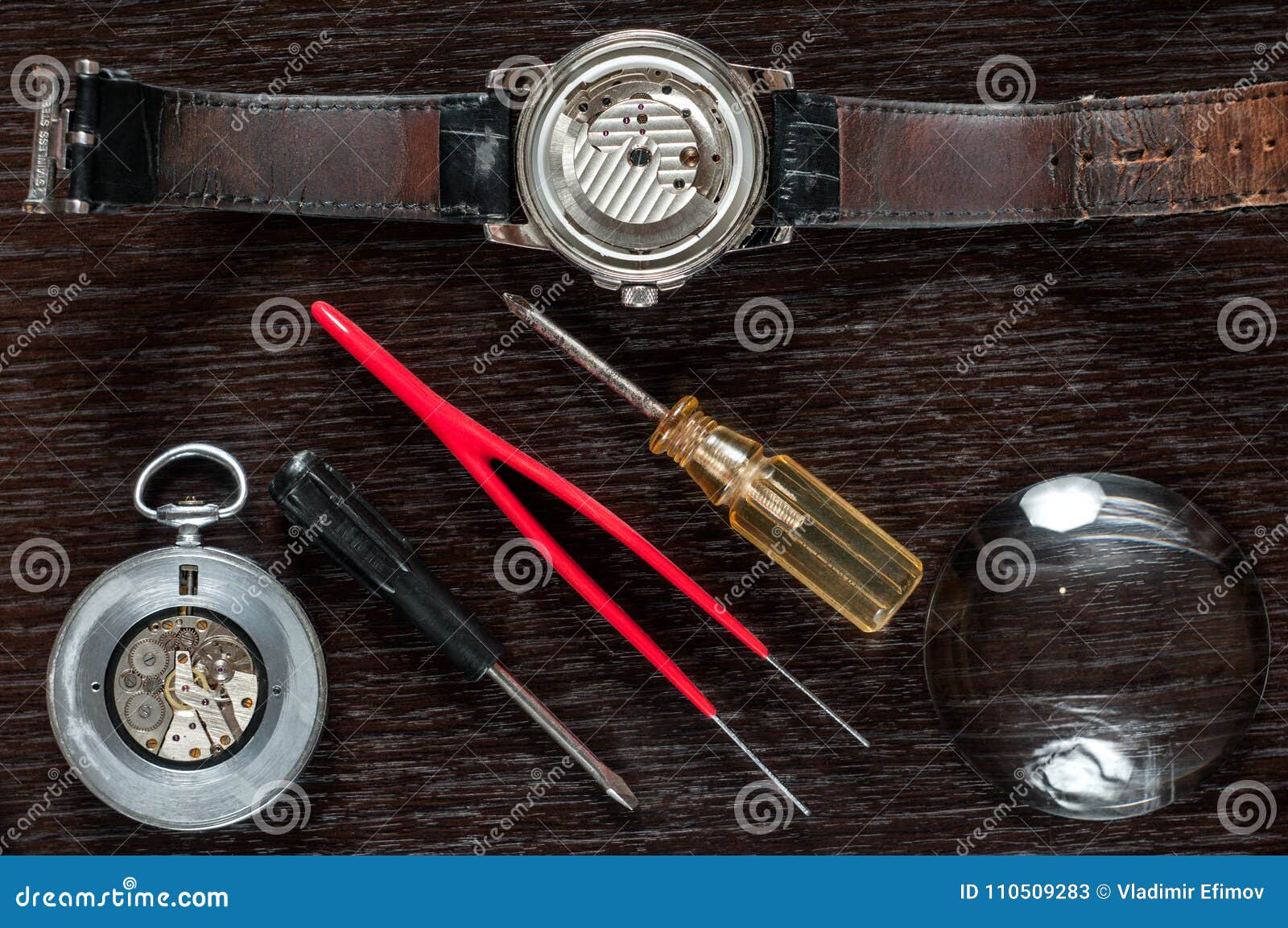 Repair watch stock image. Image of hand, damaged, mend - 110509283