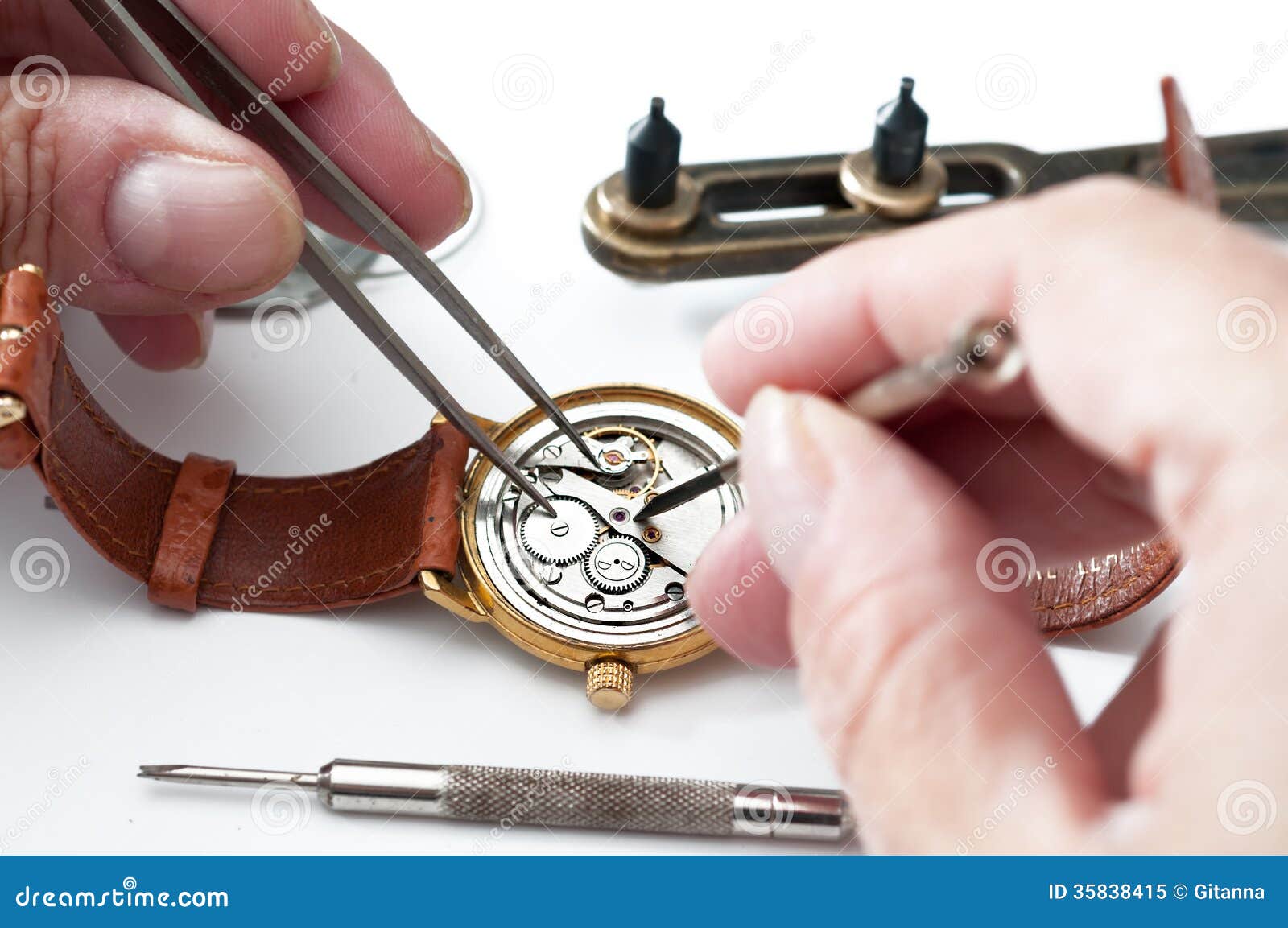 Repair of watches stock image. Image of broken, detail - 35838415