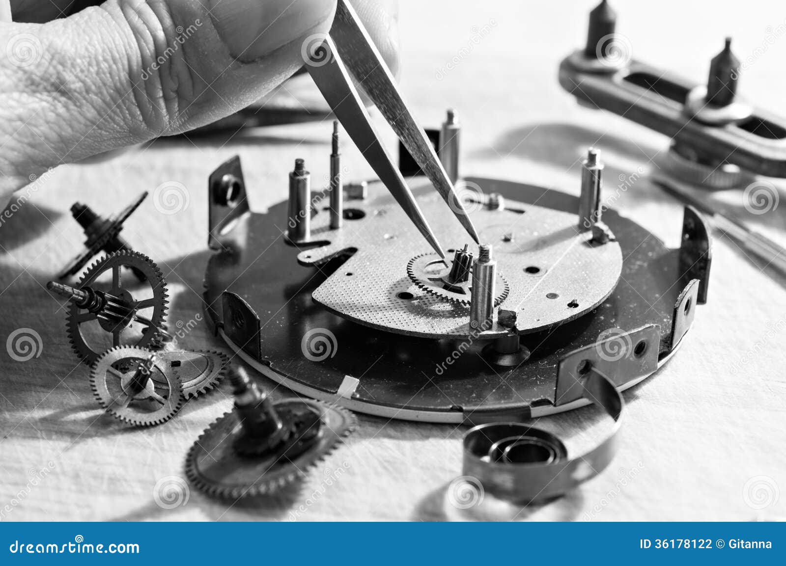 Repair of watches stock photo. Image of clock, metal - 36178122