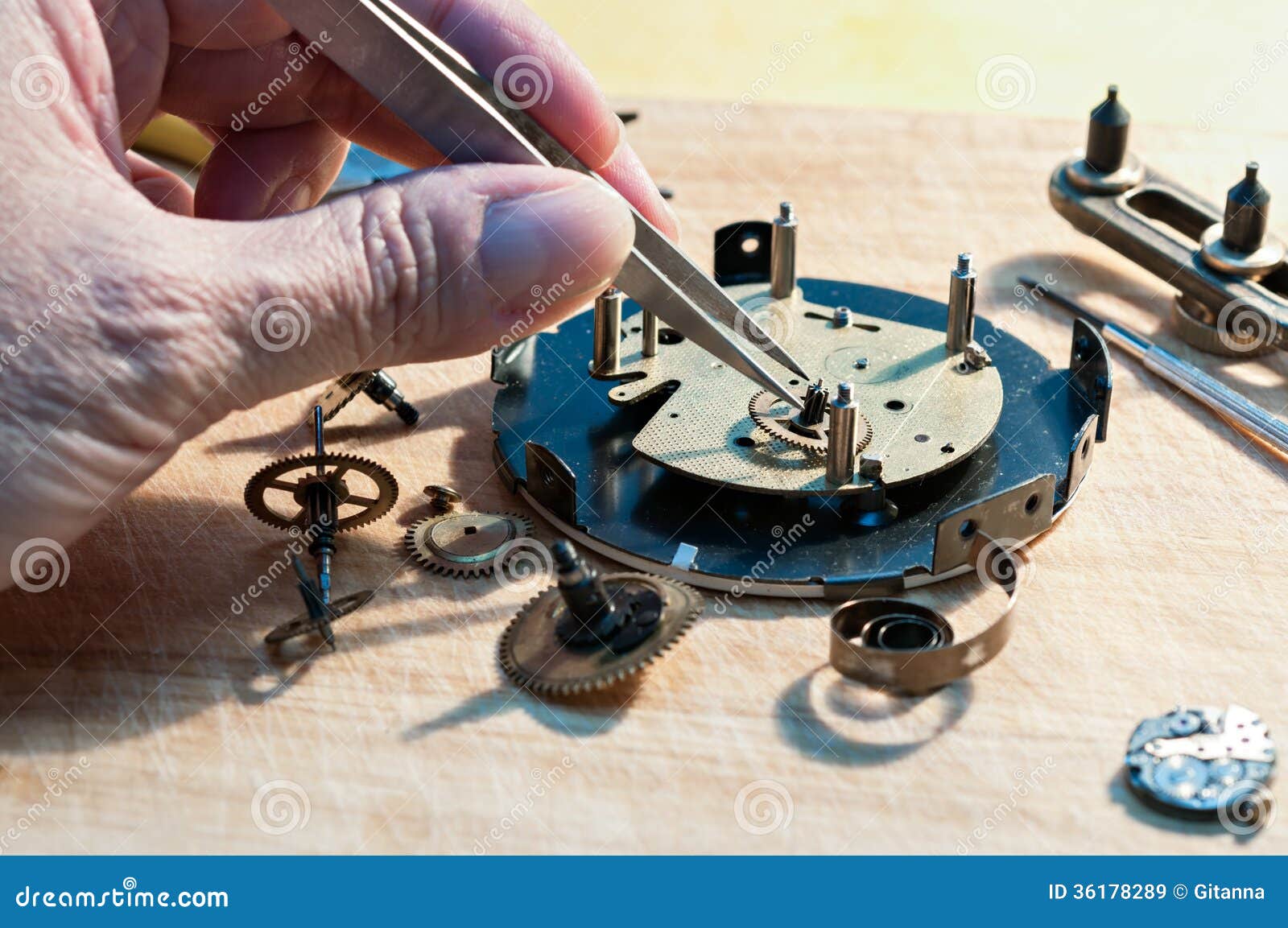 Repair of watches stock image. Image of dirty, clockworks - 36178289