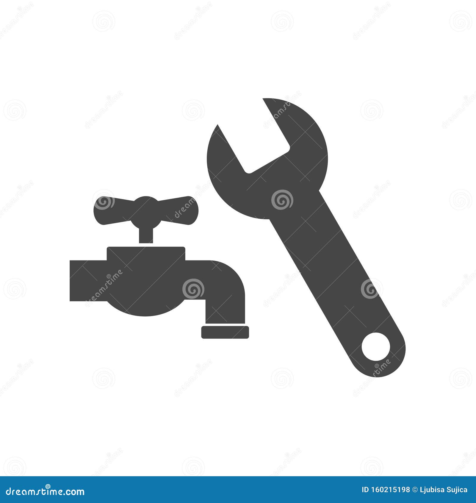 Repair of Water Pipe - Illustration Stock Illustration - Illustration ...