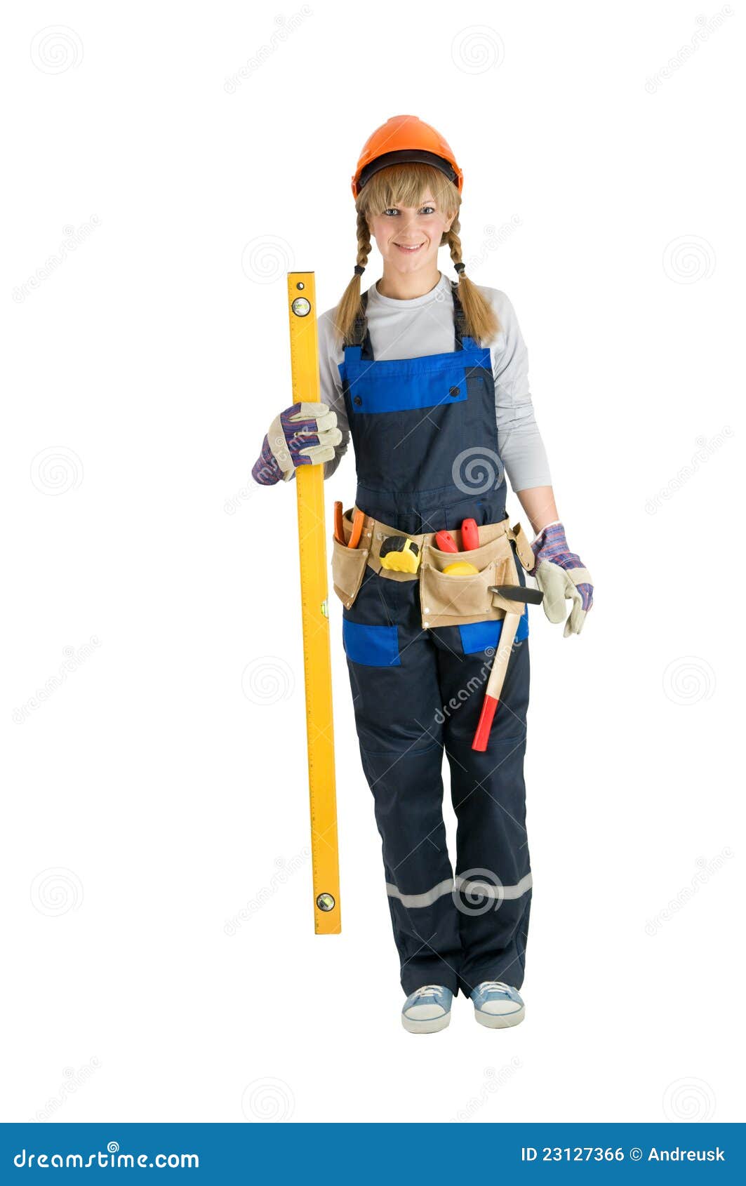 Repair woman isolated stock photo. Image of occupation - 23127366