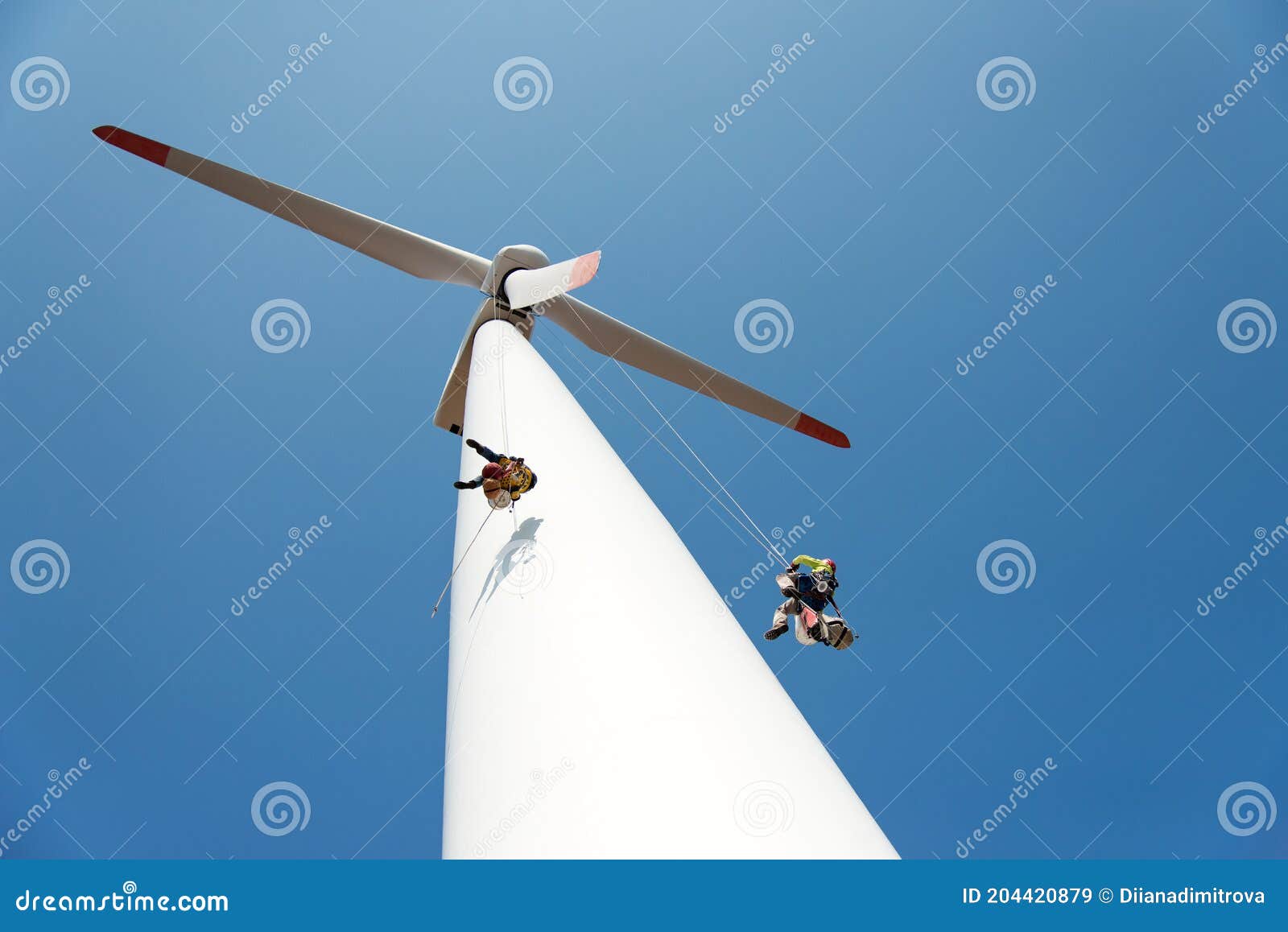 Repair Work on the Blades of a Windmill for Electric Power Production ...