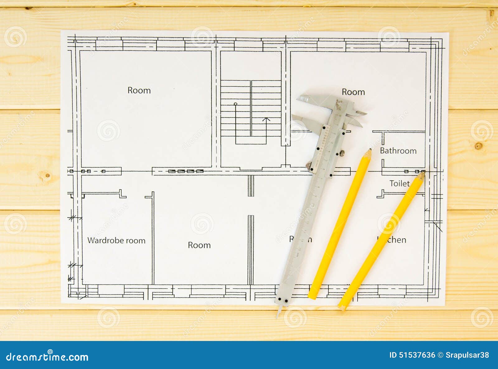 Repair Work. Drawings for Building and Caliper Stock Photo - Image of ...