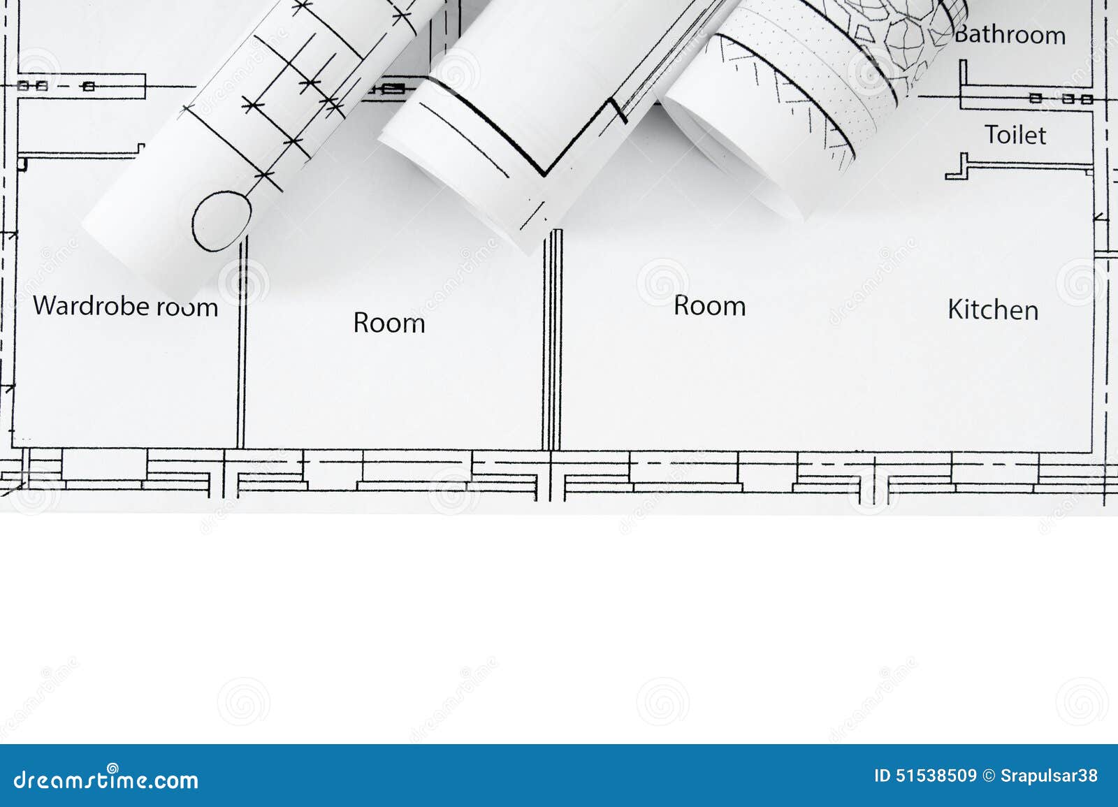 Repair Work. Drawings for Building on White a Stock Illustration ...